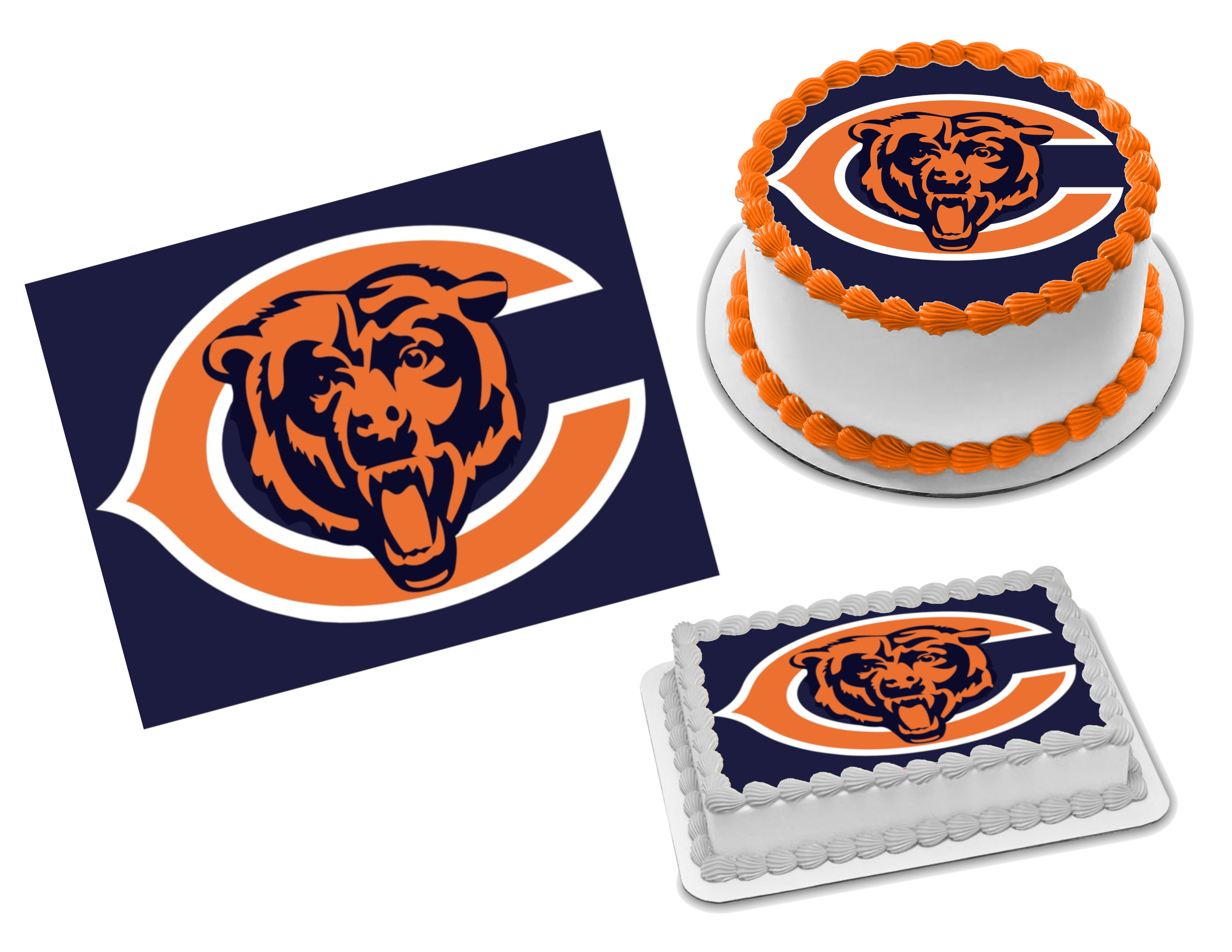 Chicago Bears Edible Image Frosting Sheet #16 Topper (80+ sizes ...