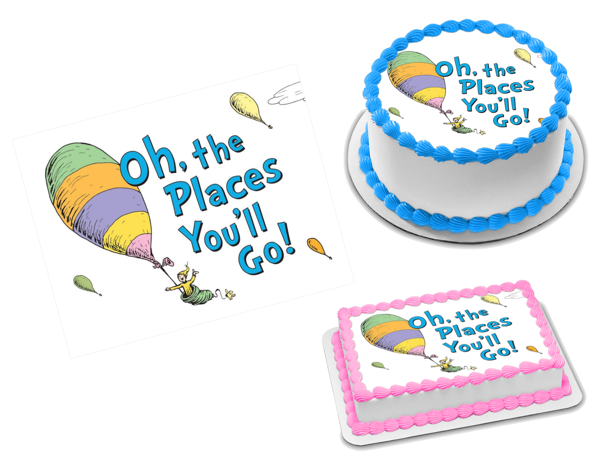 Oh The Places You'll Go Dr Seuss Edible Image Frosting Sheet #16 (80 ...