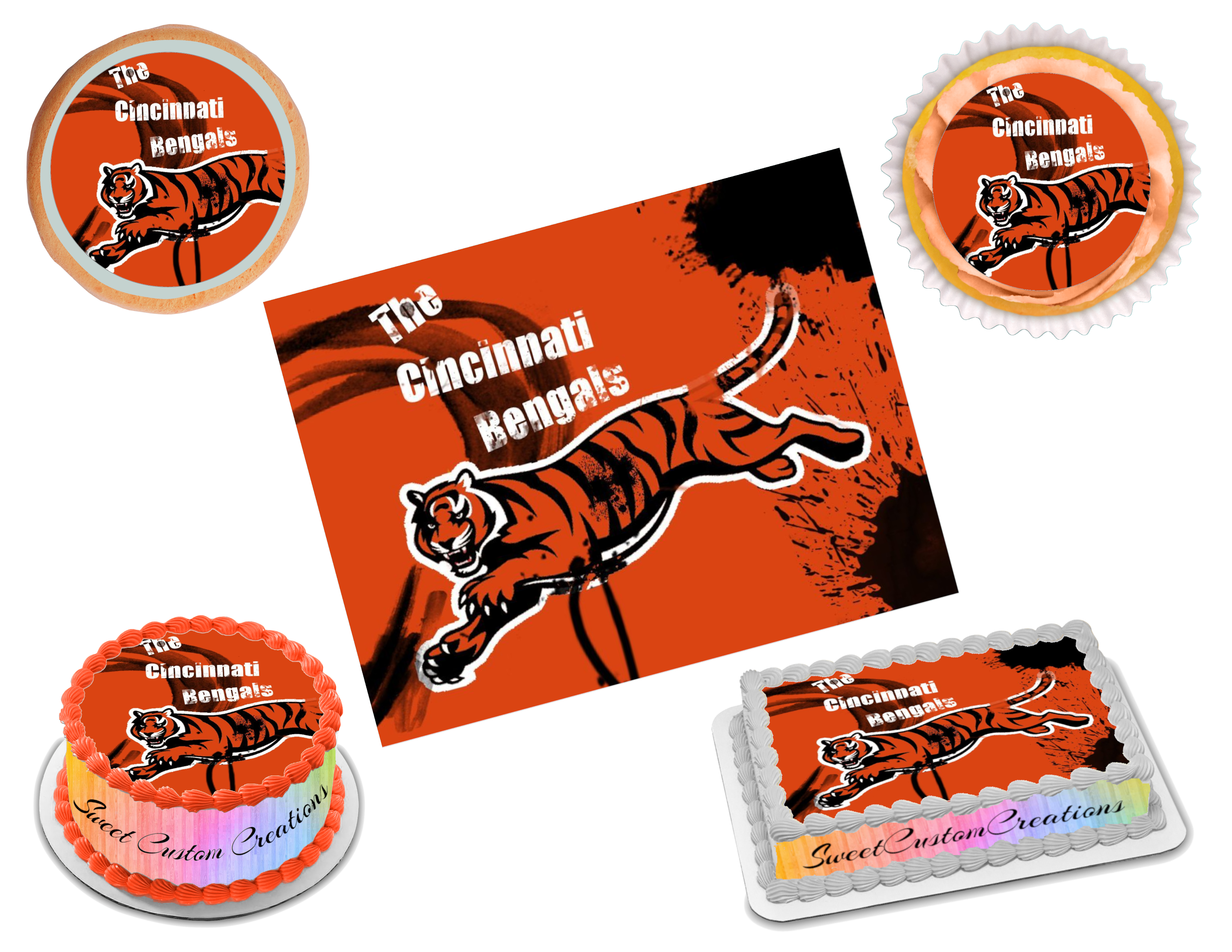 Cincinnati Bengals Edible Image Frosting Sheet #17 Topper (80+ sizes ...