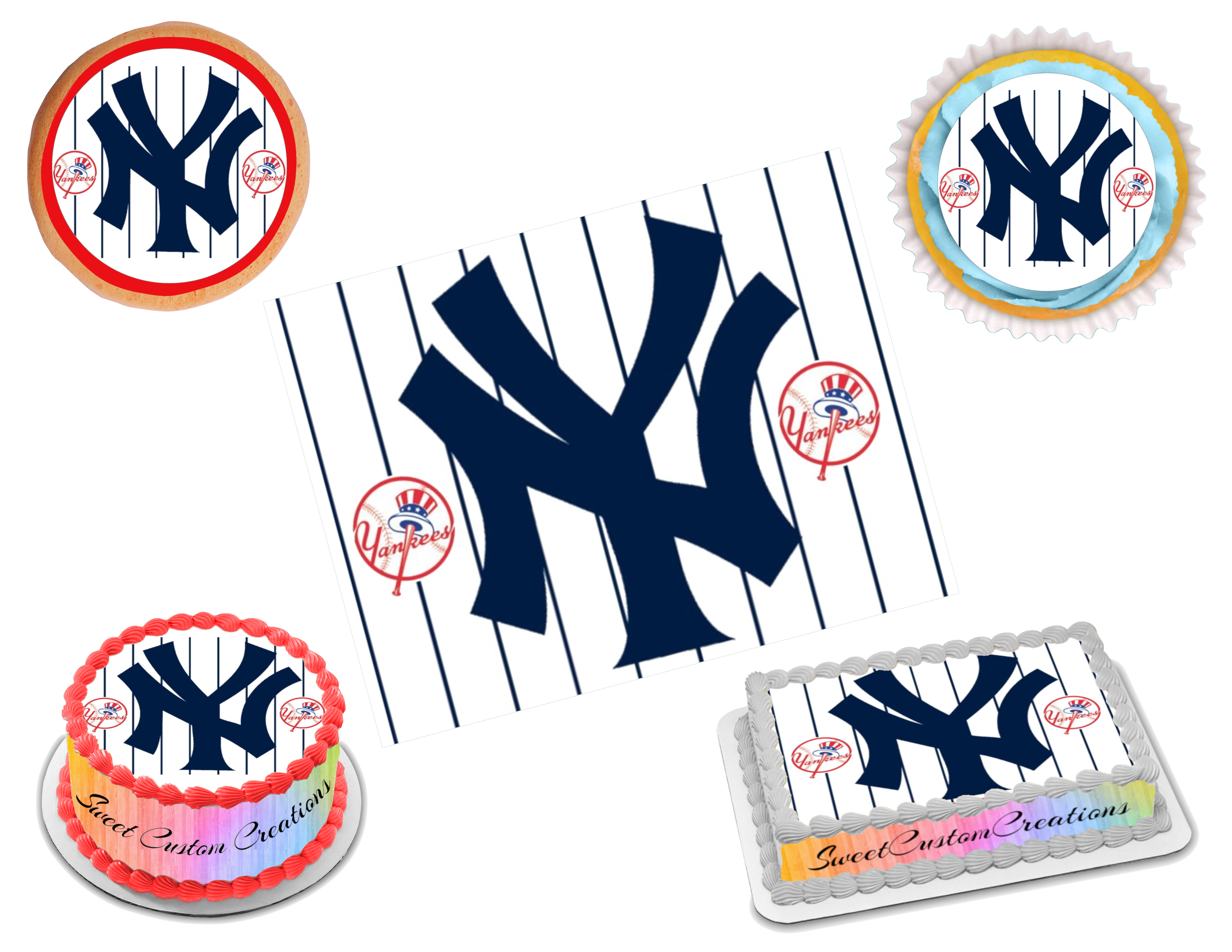 New York Yankees Edible Image Frosting Sheet #18 (80+ sizes) – Sweet ...