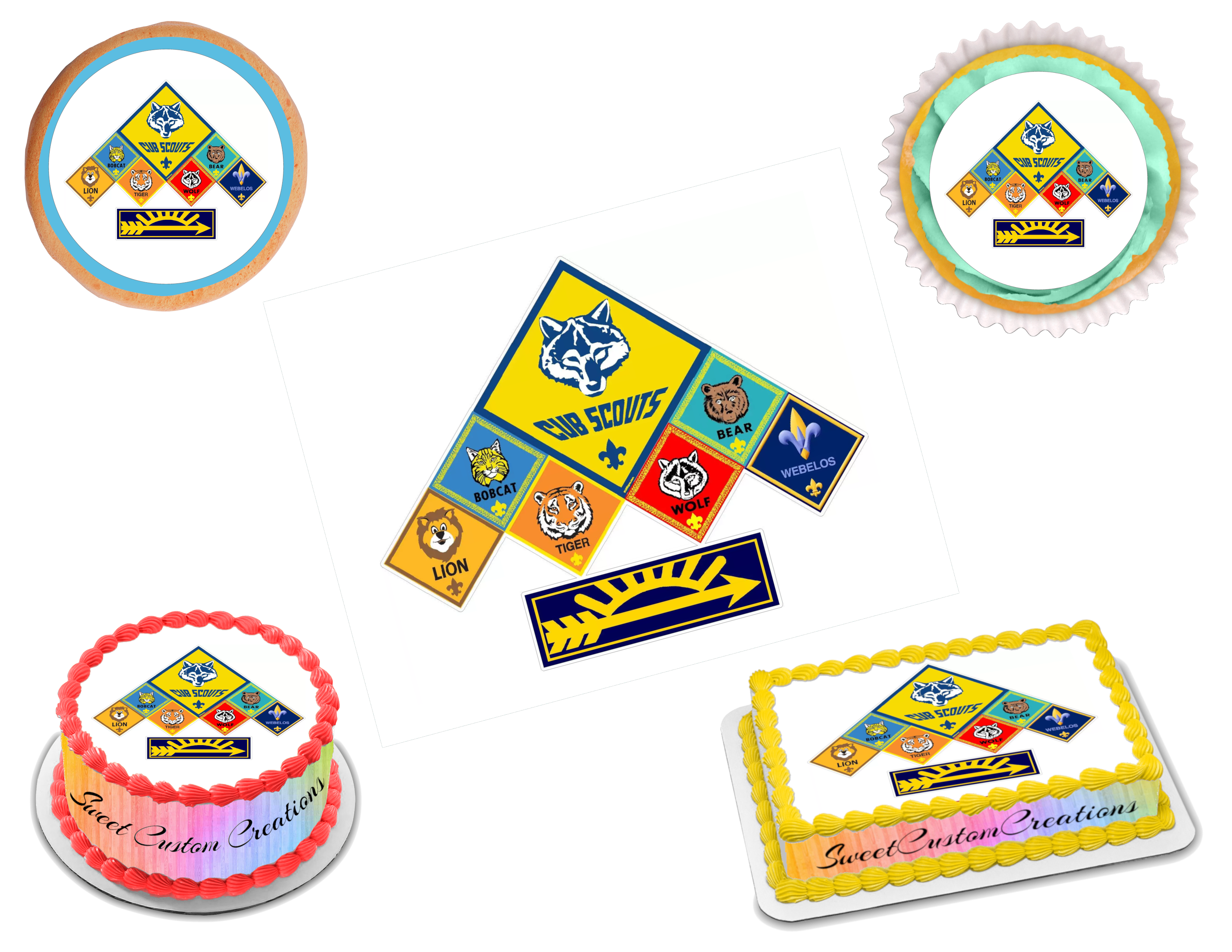 Cub Scouts Edible Image Frosting Sheet #18 Topper (80+ sizes) – Sweet ...