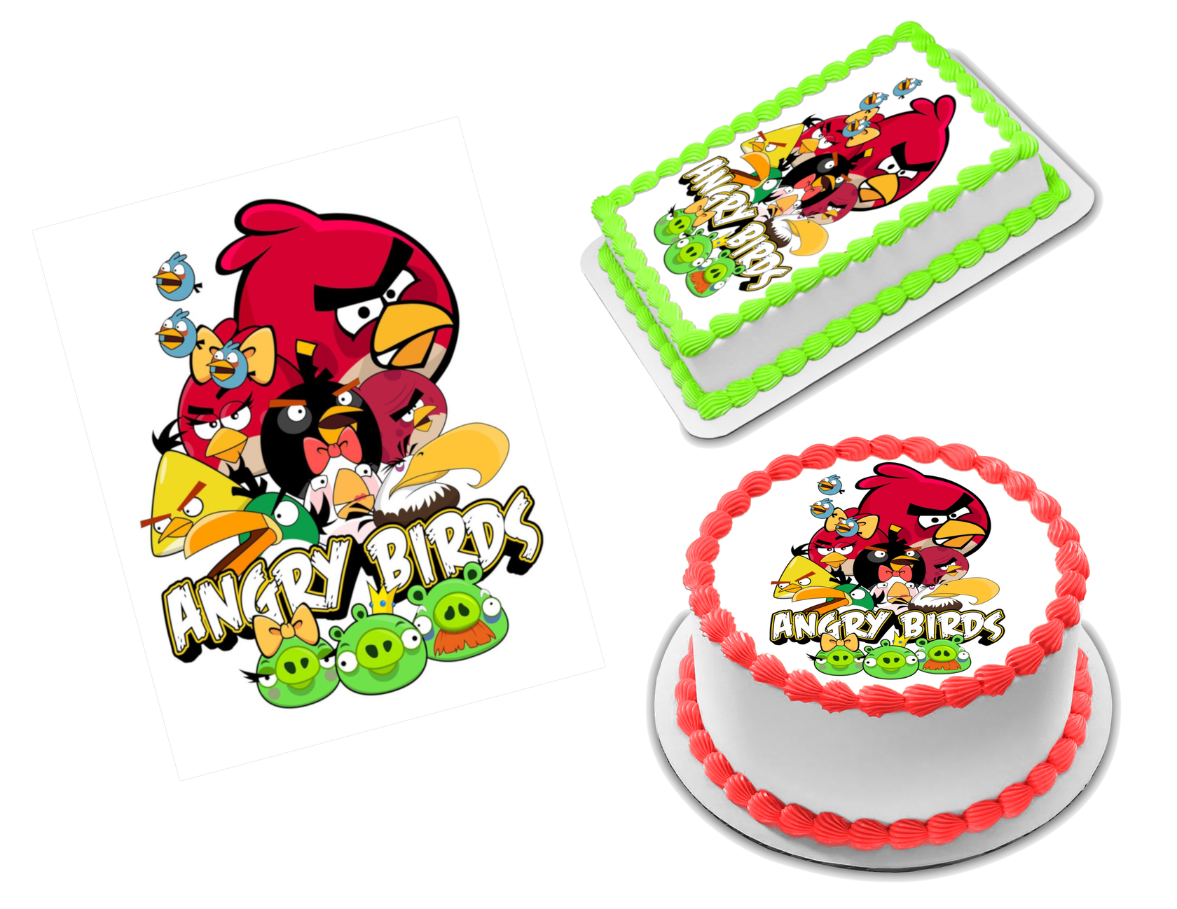 Angry Birds Edible Image Frosting Sheet #19 (80+ sizes) – Sweet Custom ...