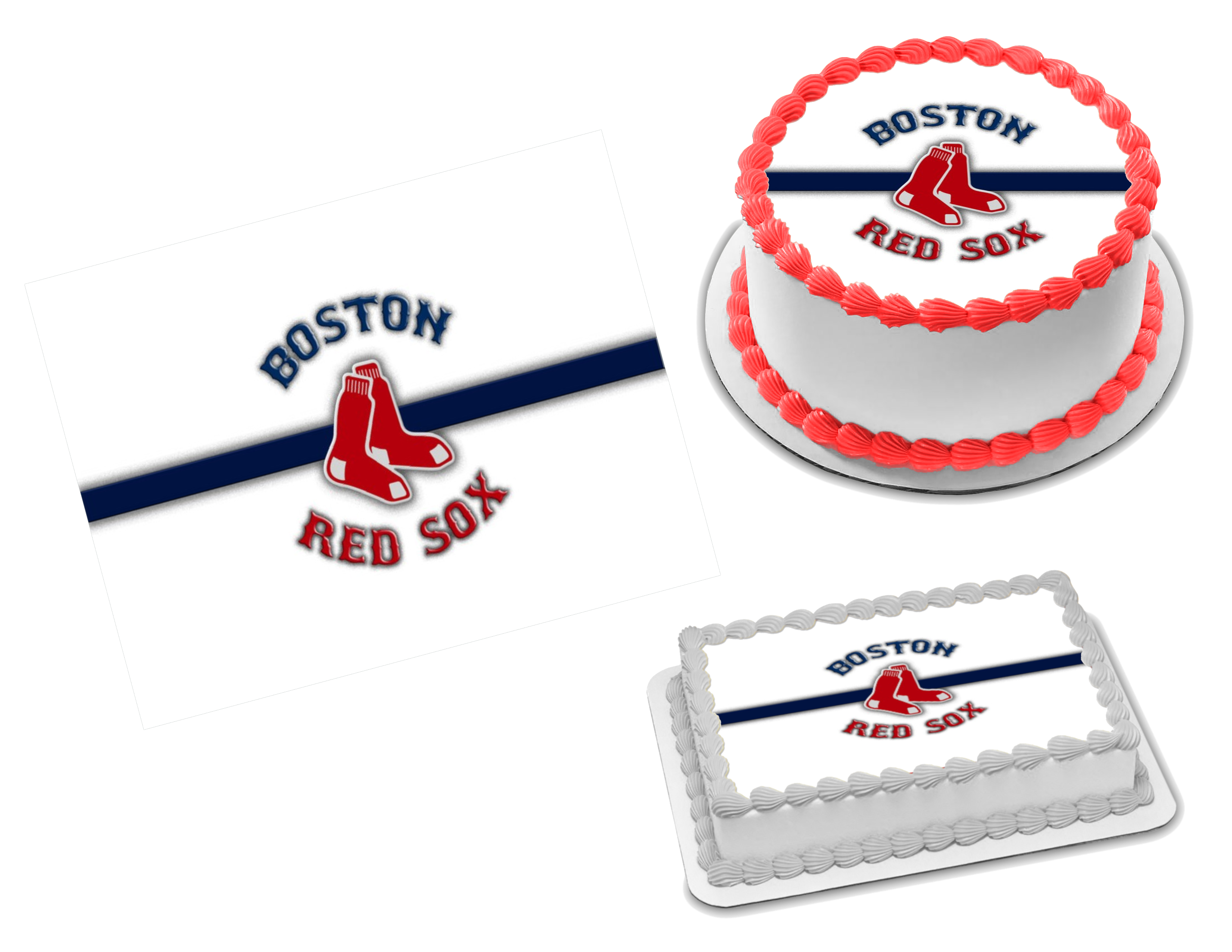 Boston Red Sox Edible Image Frosting Sheet #19 Topper (80+ sizes ...