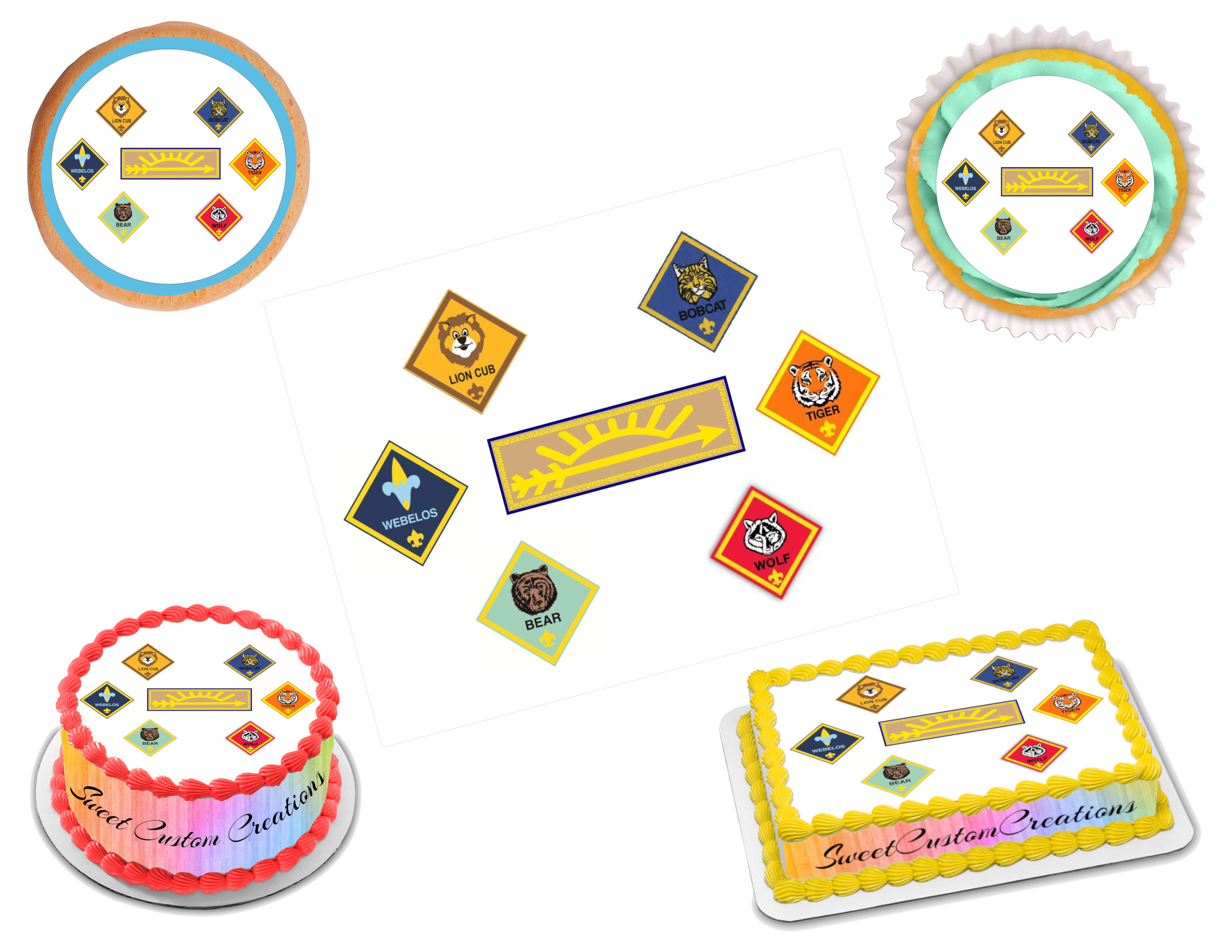 Cub Scouts Edible Image Frosting Sheet #19 Topper (80+ sizes) – Sweet ...
