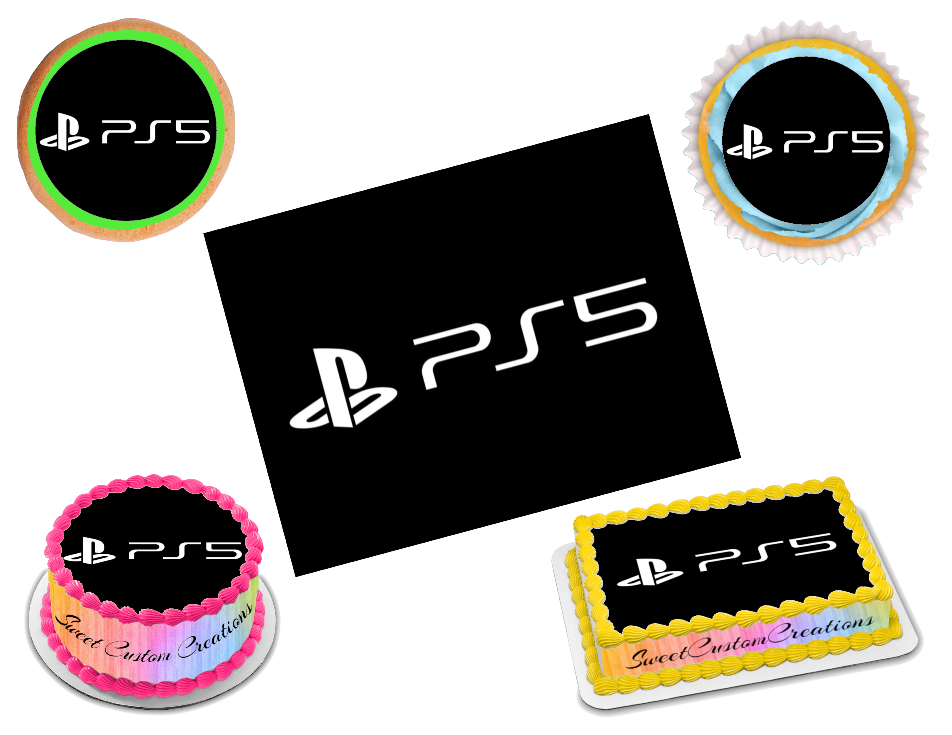 Playstation PS5 Edible Image Frosting Sheet #1 (80+ sizes) – Sweet ...