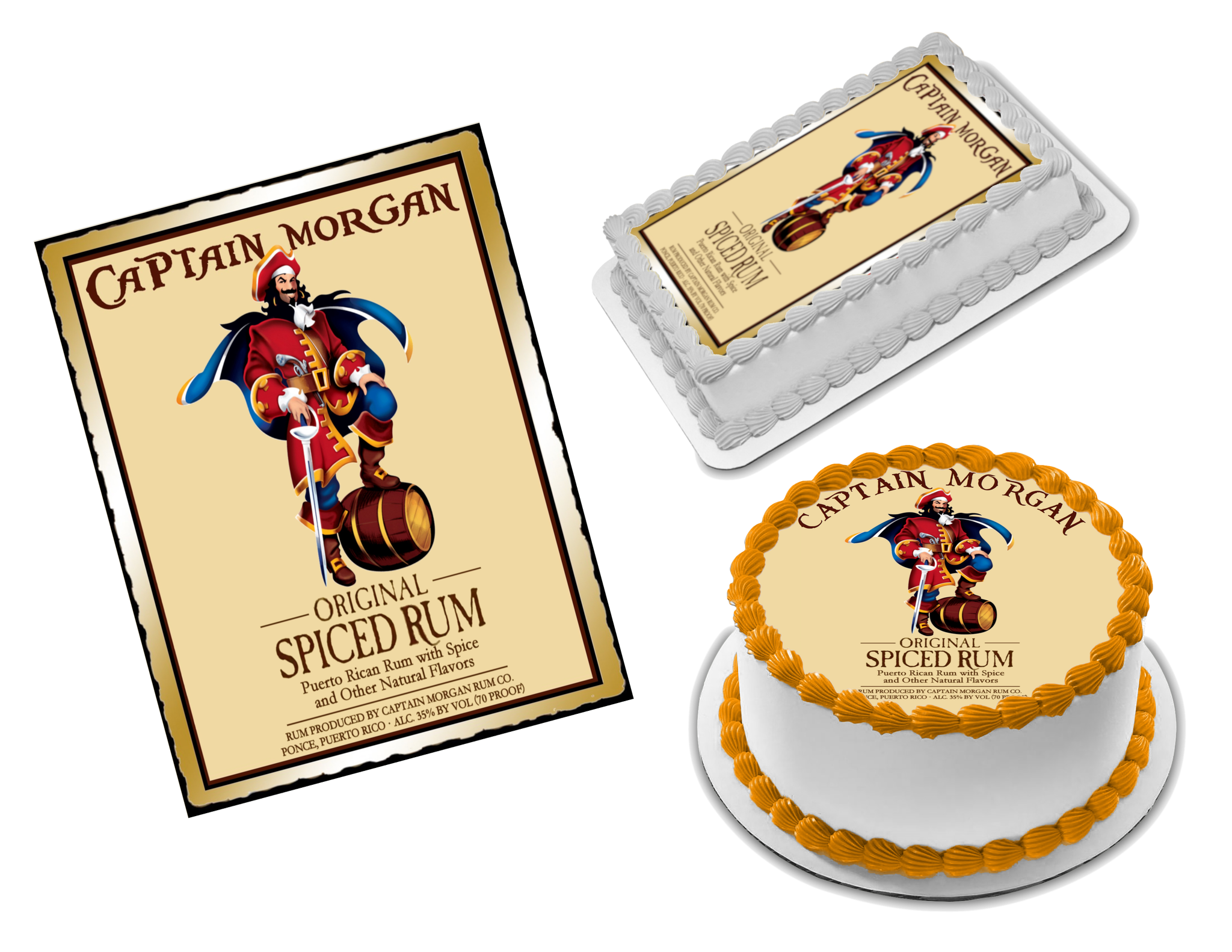 Captain Morgan Edible Image Frosting Sheet #2 Topper (70+ sizes ...