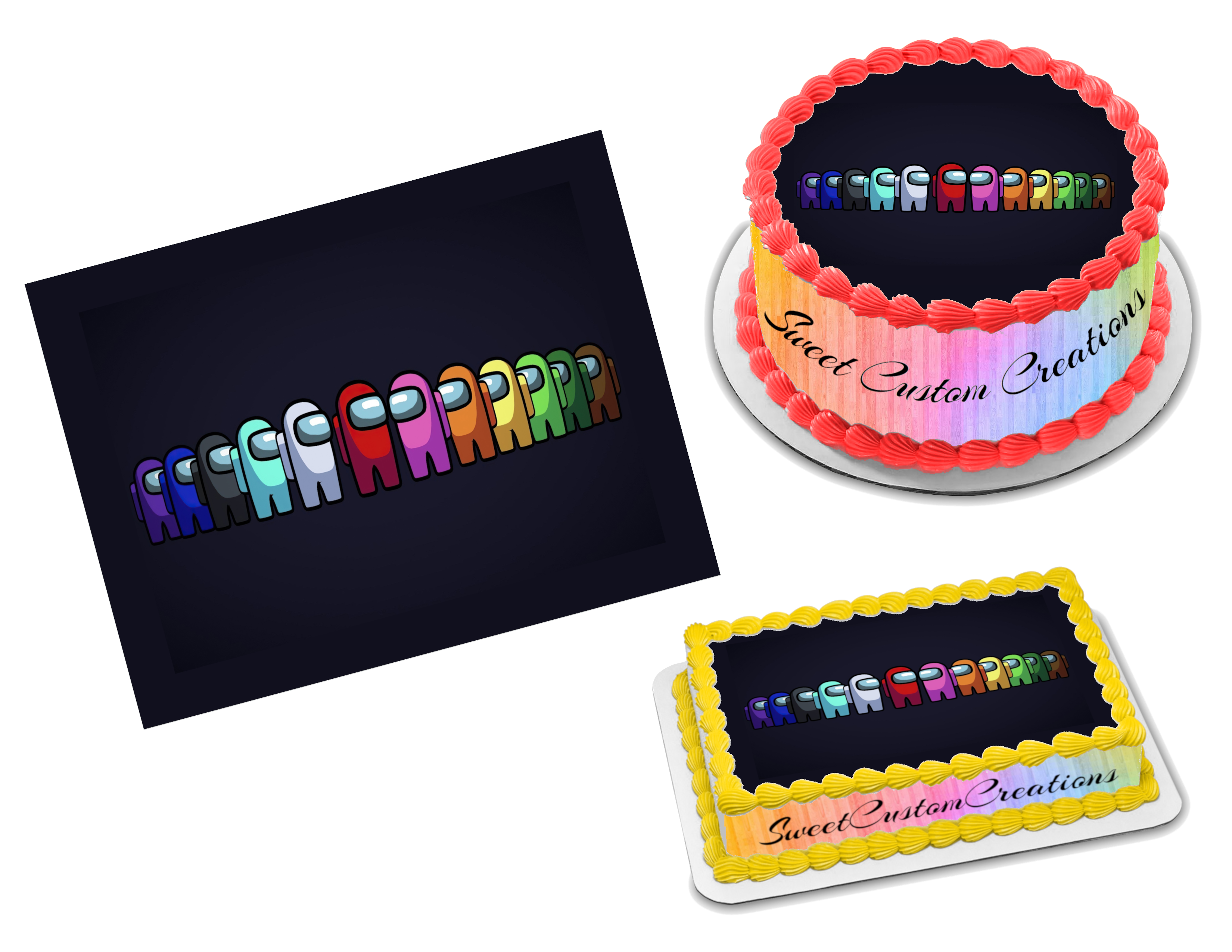 Among Us Edible Image Frosting Sheet #2 (80+ sizes) – Sweet Custom ...