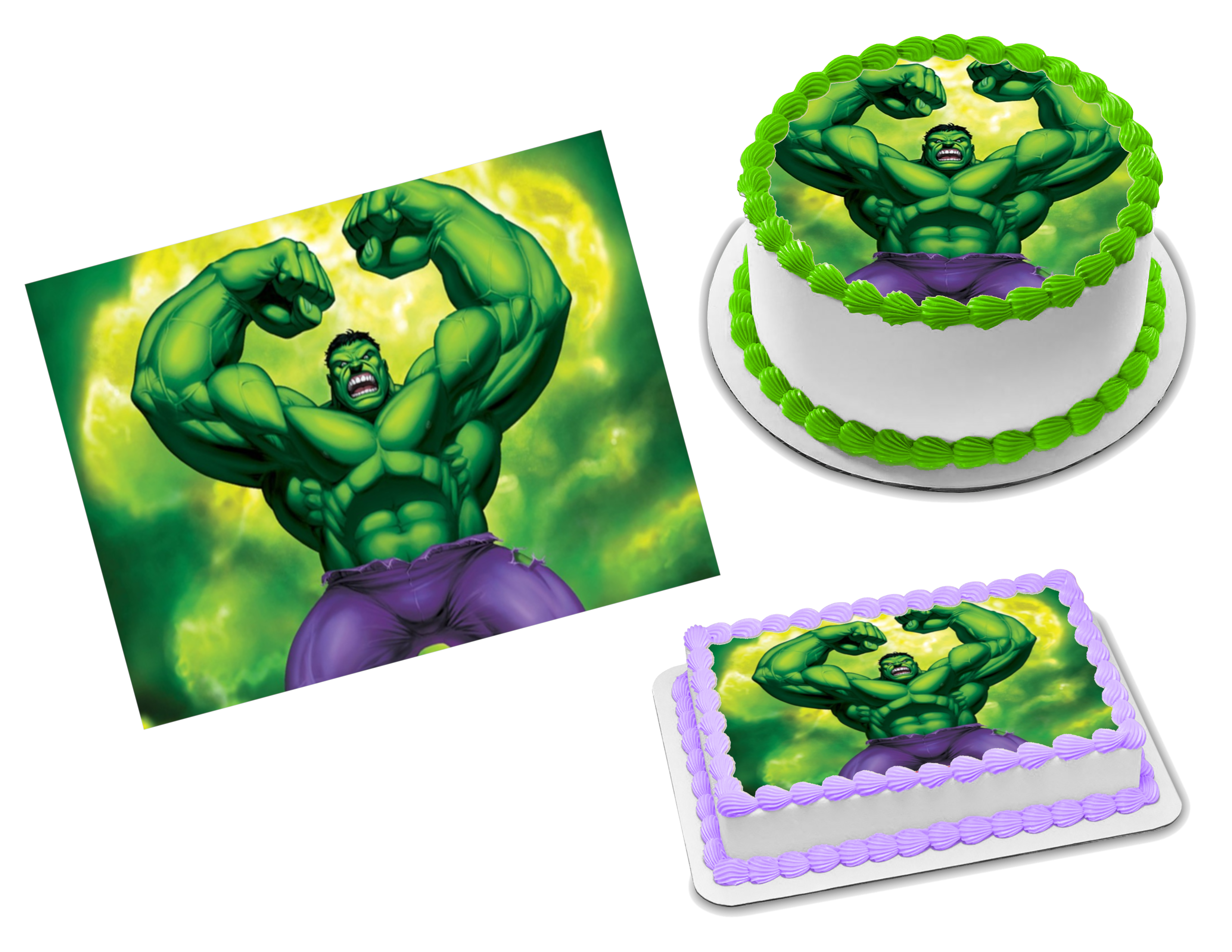 Hulk Edible Image Frosting Sheet #20 (80+ sizes) – Sweet Custom Creations