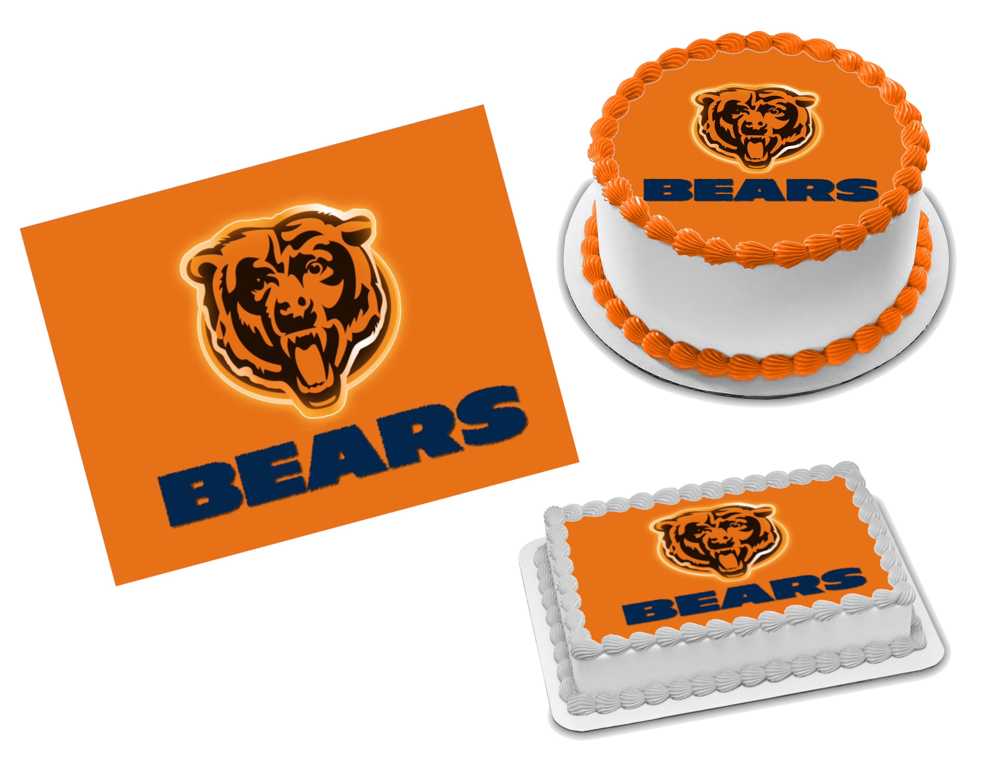 Chicago Bears Edible Image Frosting Sheet #27 Topper (80+ sizes ...