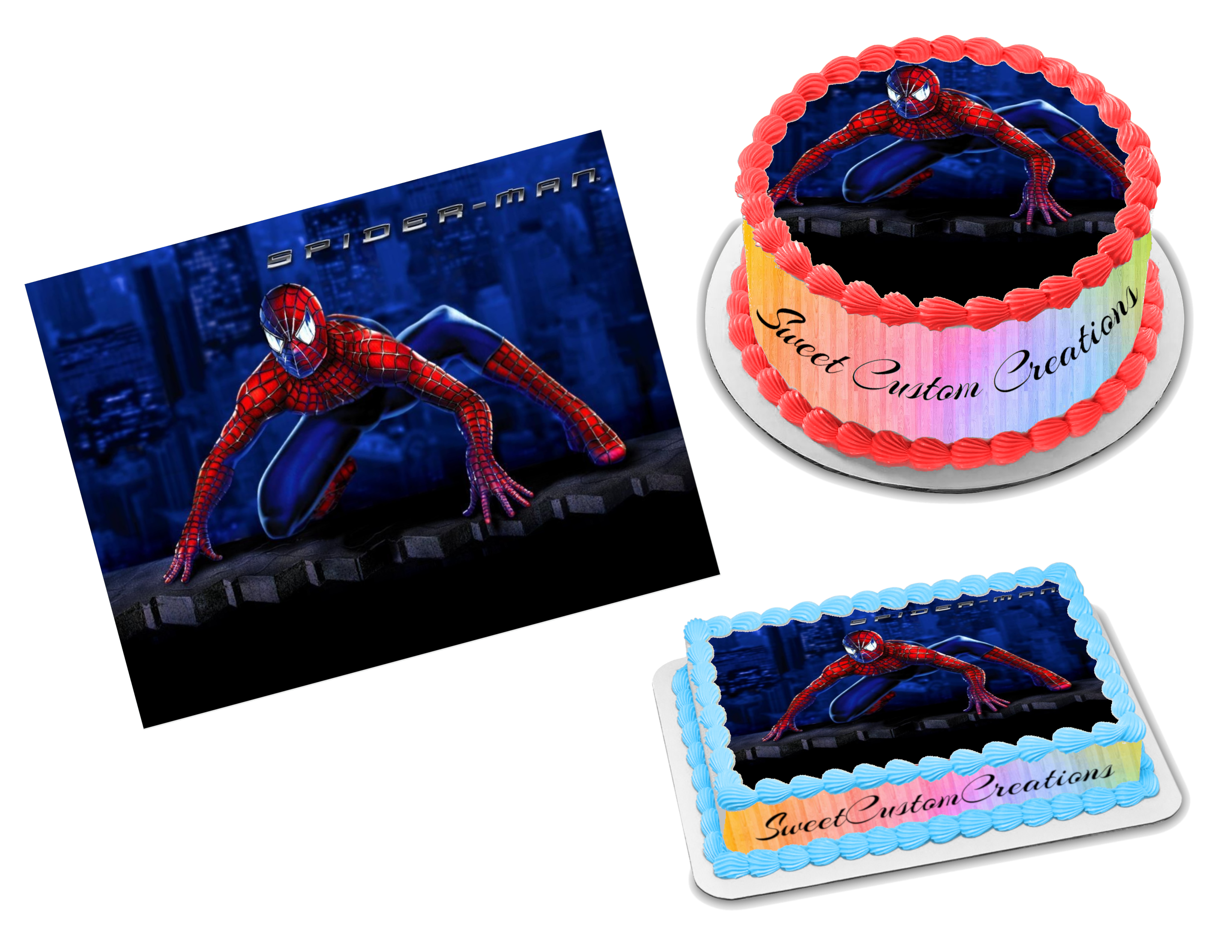 Spiderman Edible Image Frosting Sheet #27 (80+ sizes) – Sweet Custom ...