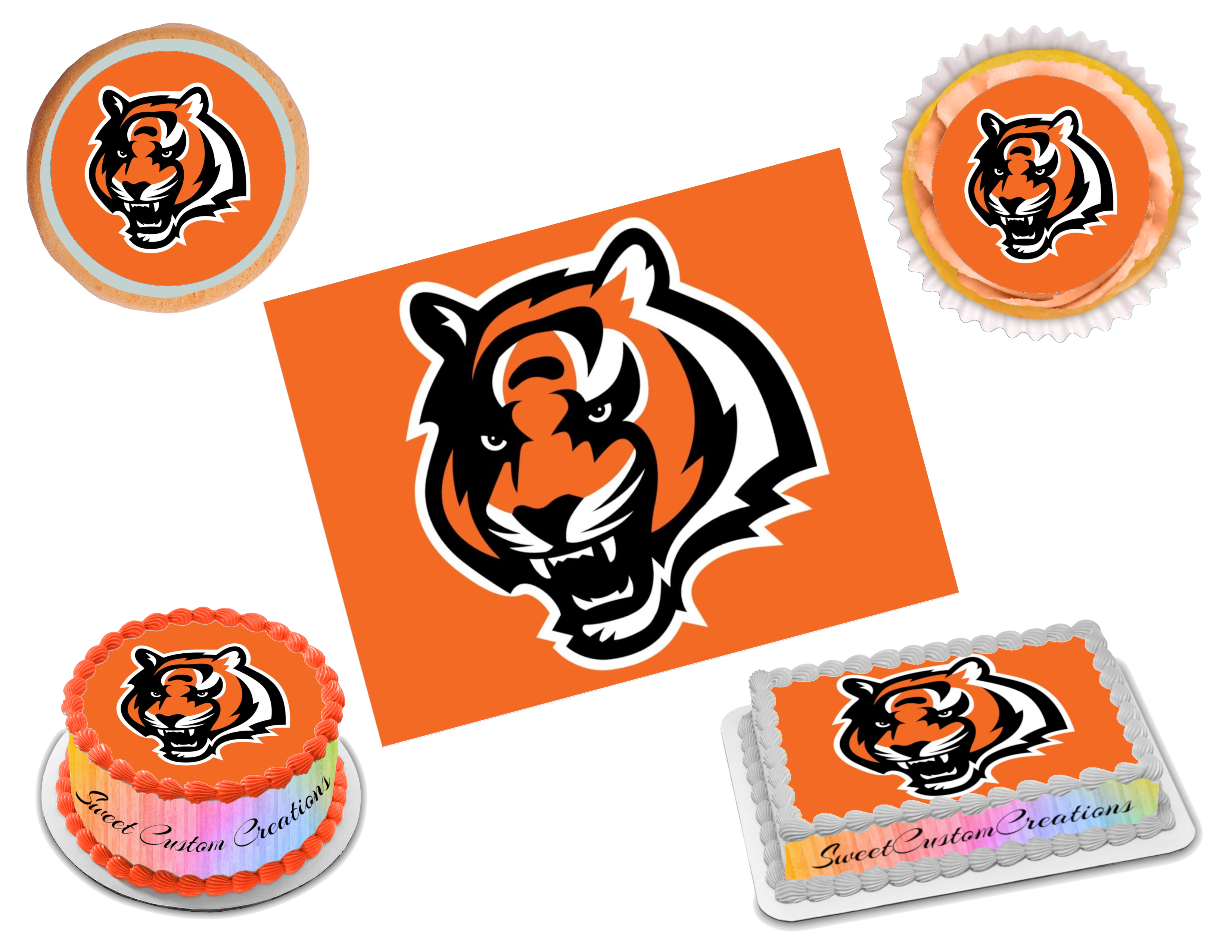 Cincinnati Bengals Edible Image Frosting Sheet #27 Topper (80+ sizes ...