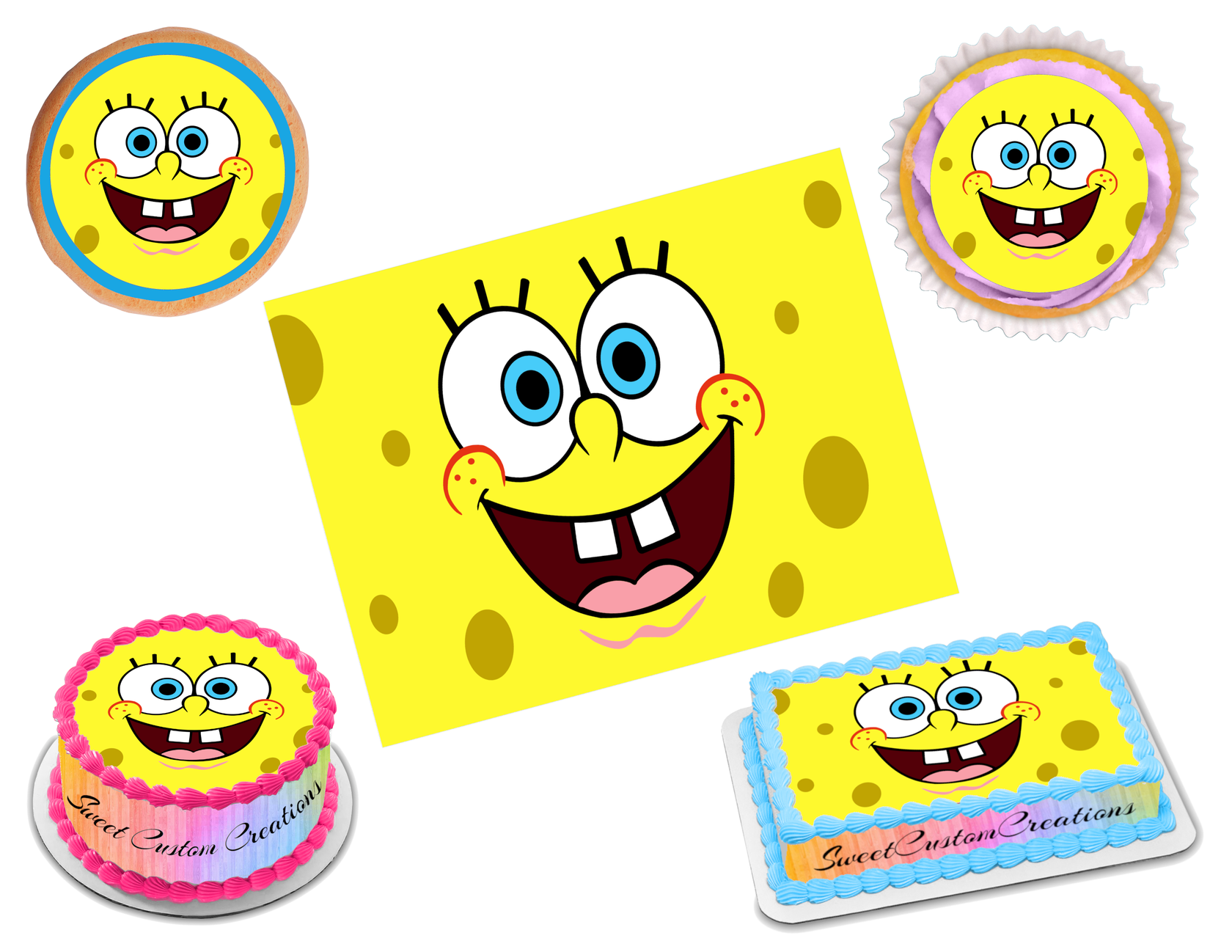 SpongeBob SquarePants Edible Image Frosting Sheet #32 (80+ sizes ...
