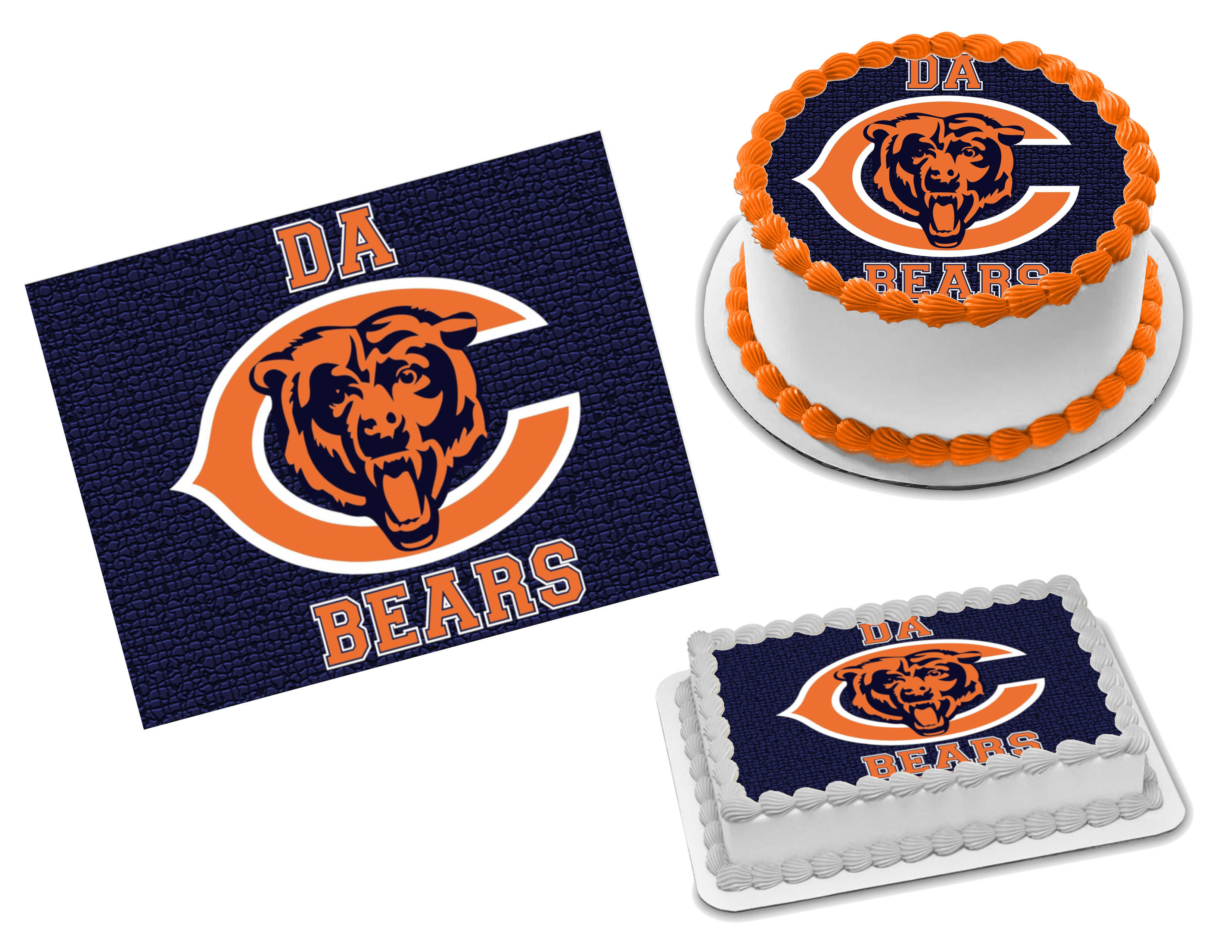 Chicago Bears Edible Image Frosting Sheet #35 Topper (80+ sizes ...
