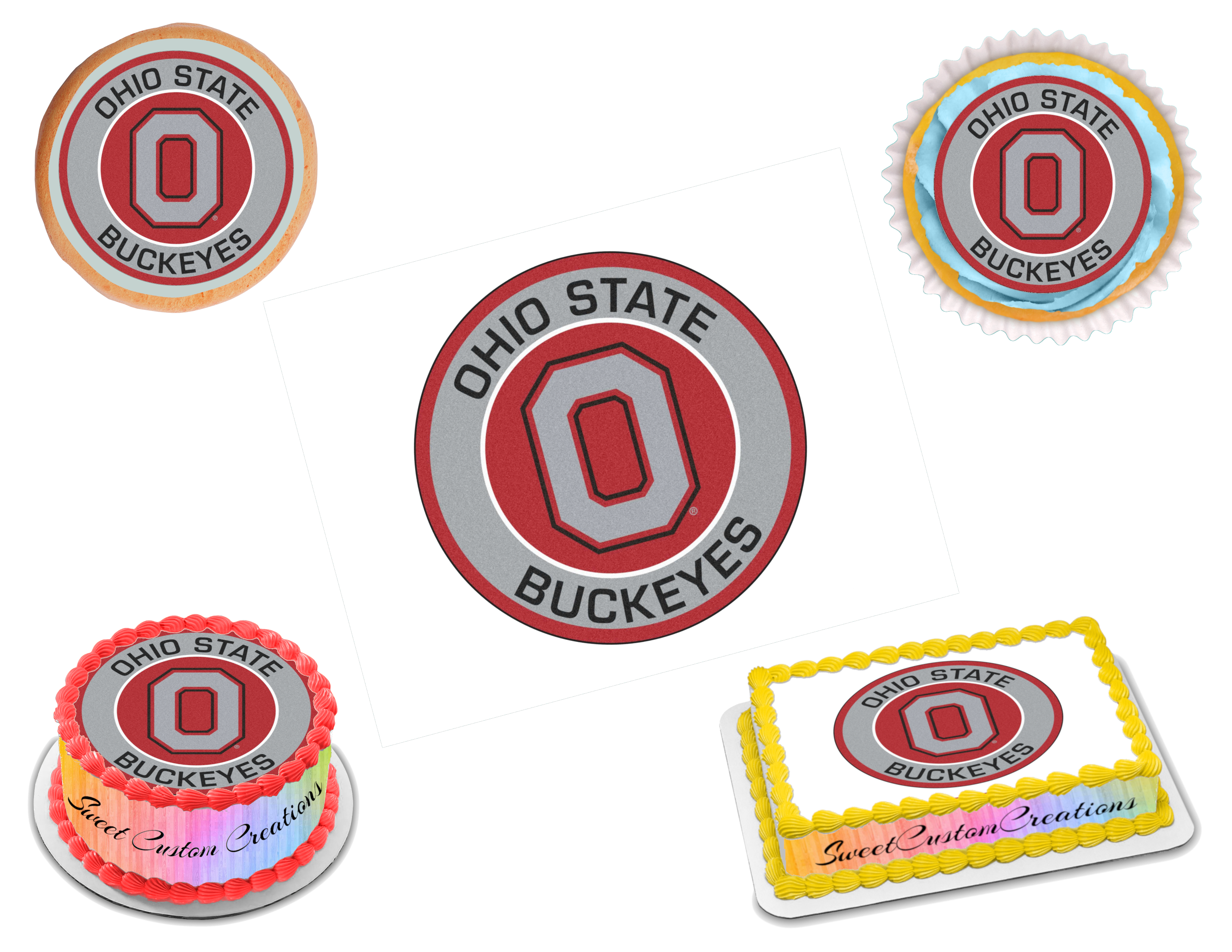 Ohio State Buckeyes Edible Image Frosting Sheet #3 Topper (80+ sizes ...