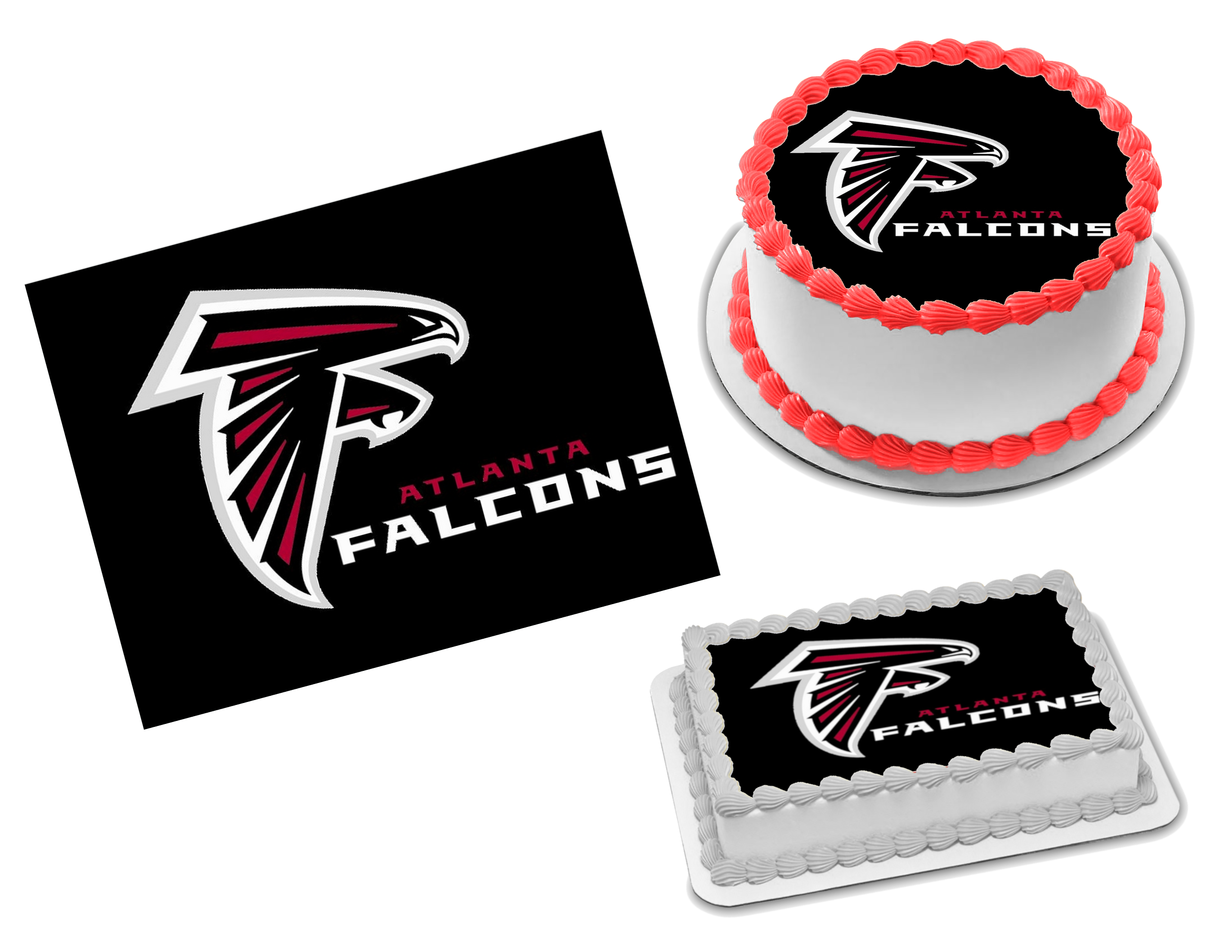 Atlanta Falcons Edible Image Frosting Sheet #4 (70+ sizes) – Sweet ...