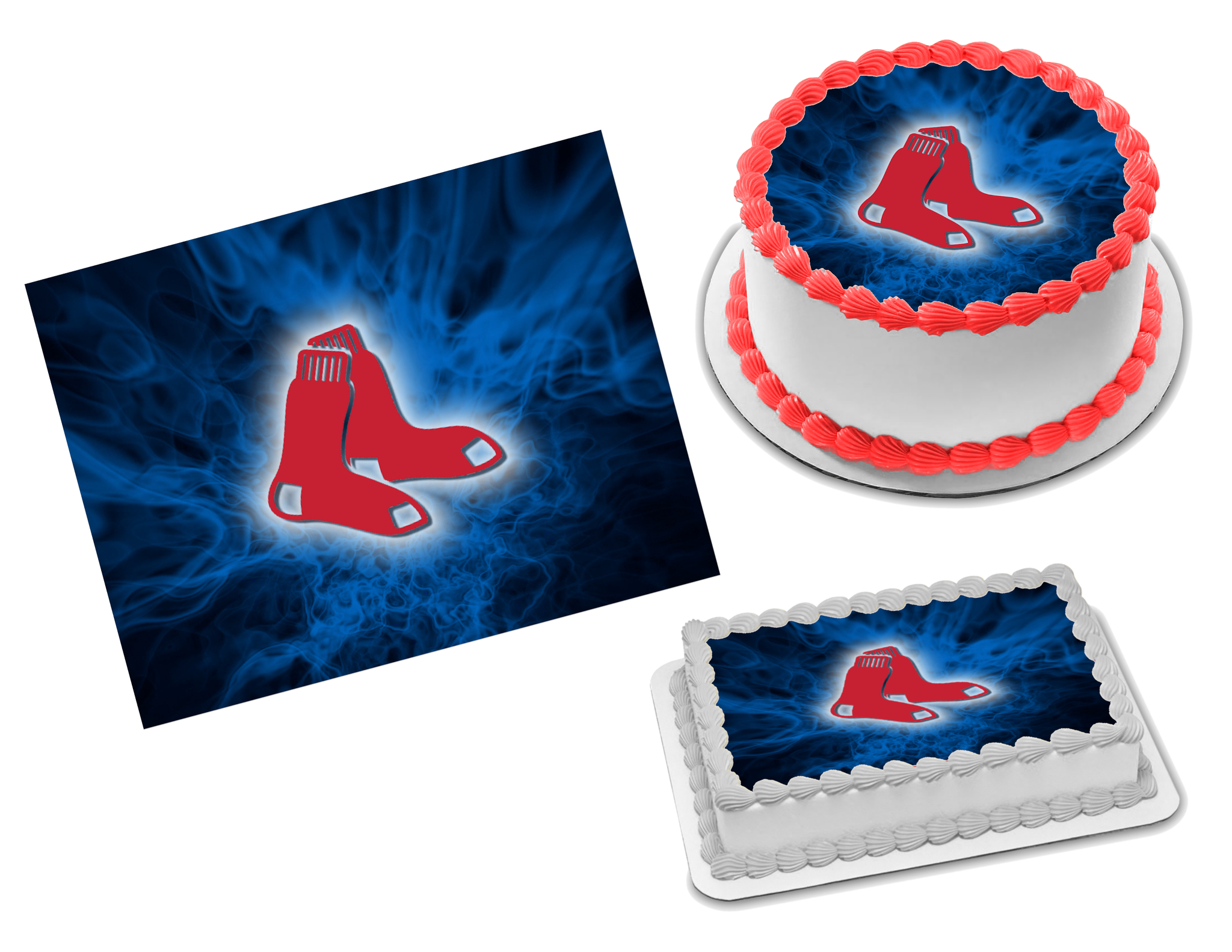 Boston Red Sox Edible Image Frosting Sheet #4 Topper (80+ sizes ...