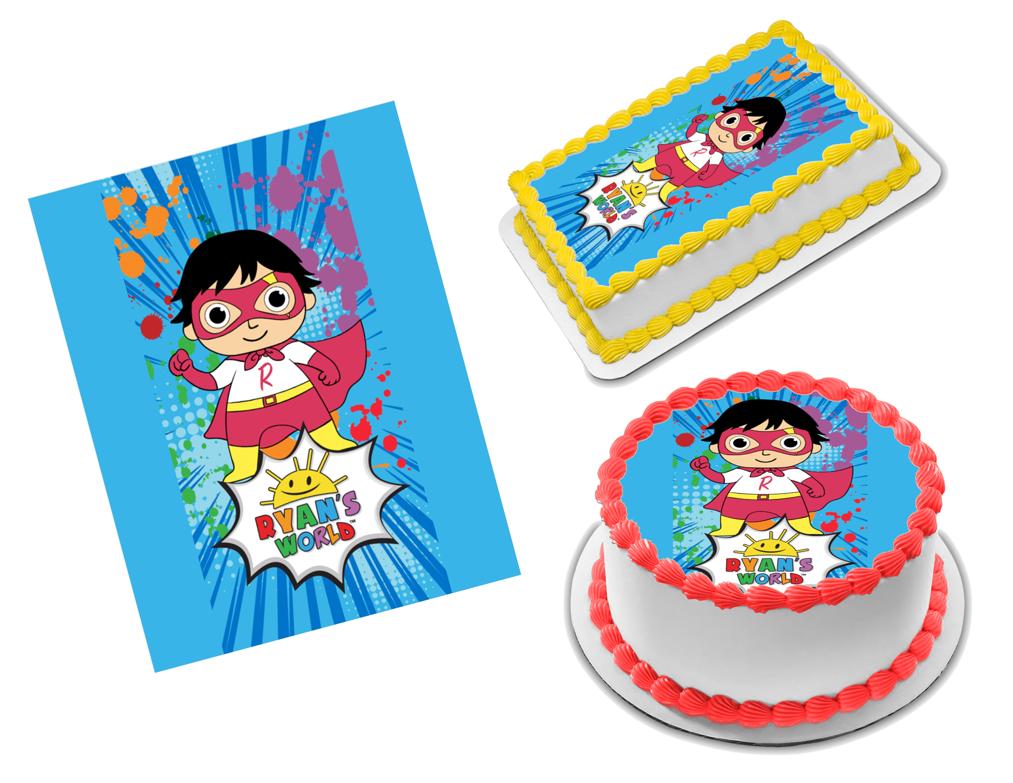 Ryan's World Edible Image Frosting Sheet #4 (80+ sizes) – Sweet Custom ...