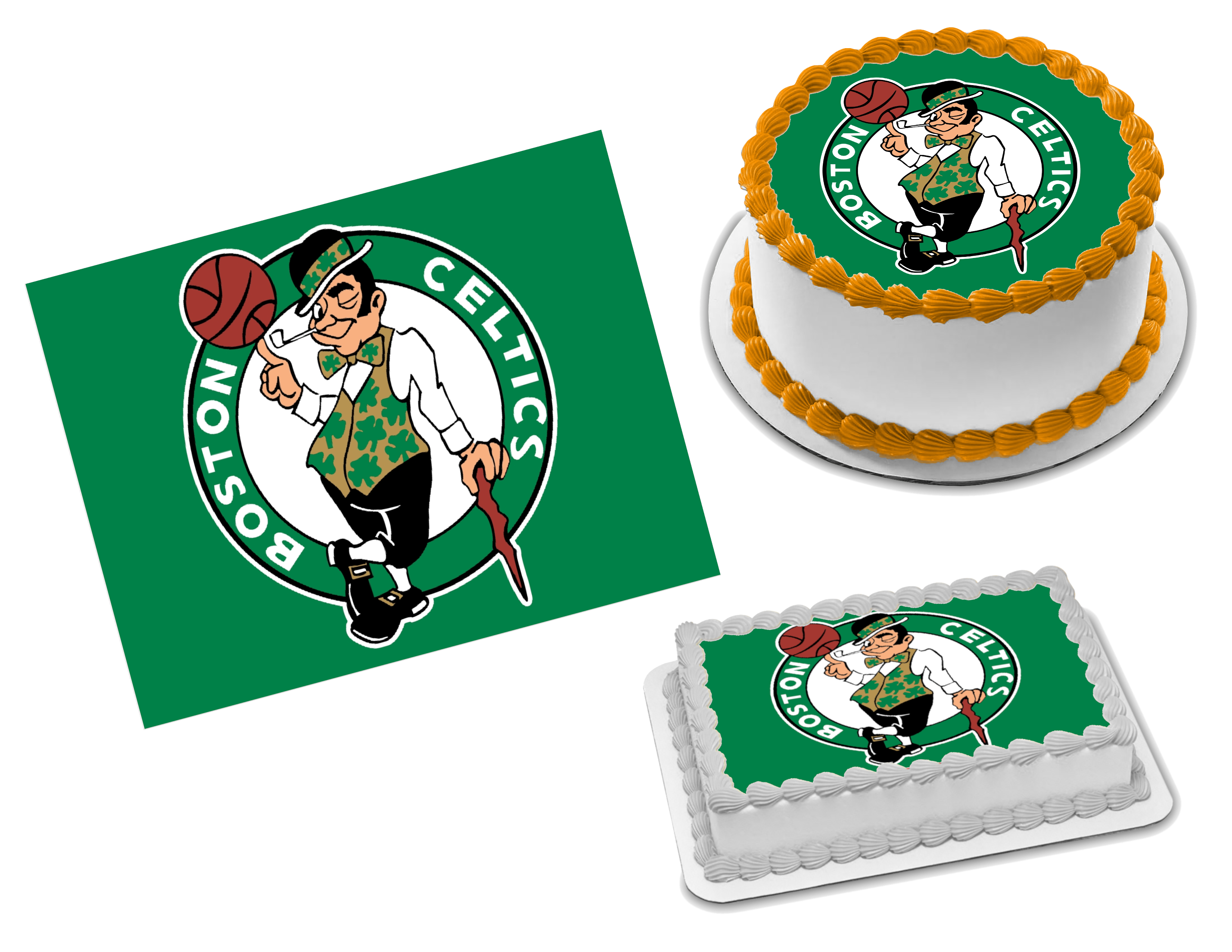 Boston Celtics Edible Image Frosting Sheet #4 Topper (80+ sizes ...