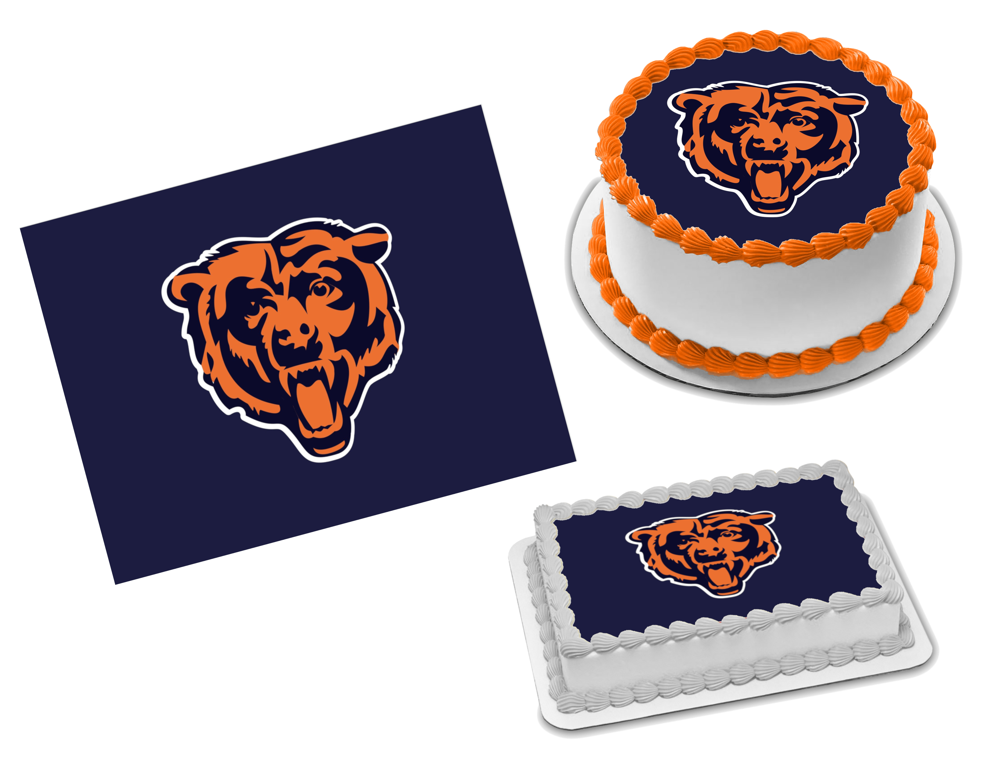 Chicago Bears Edible Image Frosting Sheet #42 Topper (80+ sizes ...