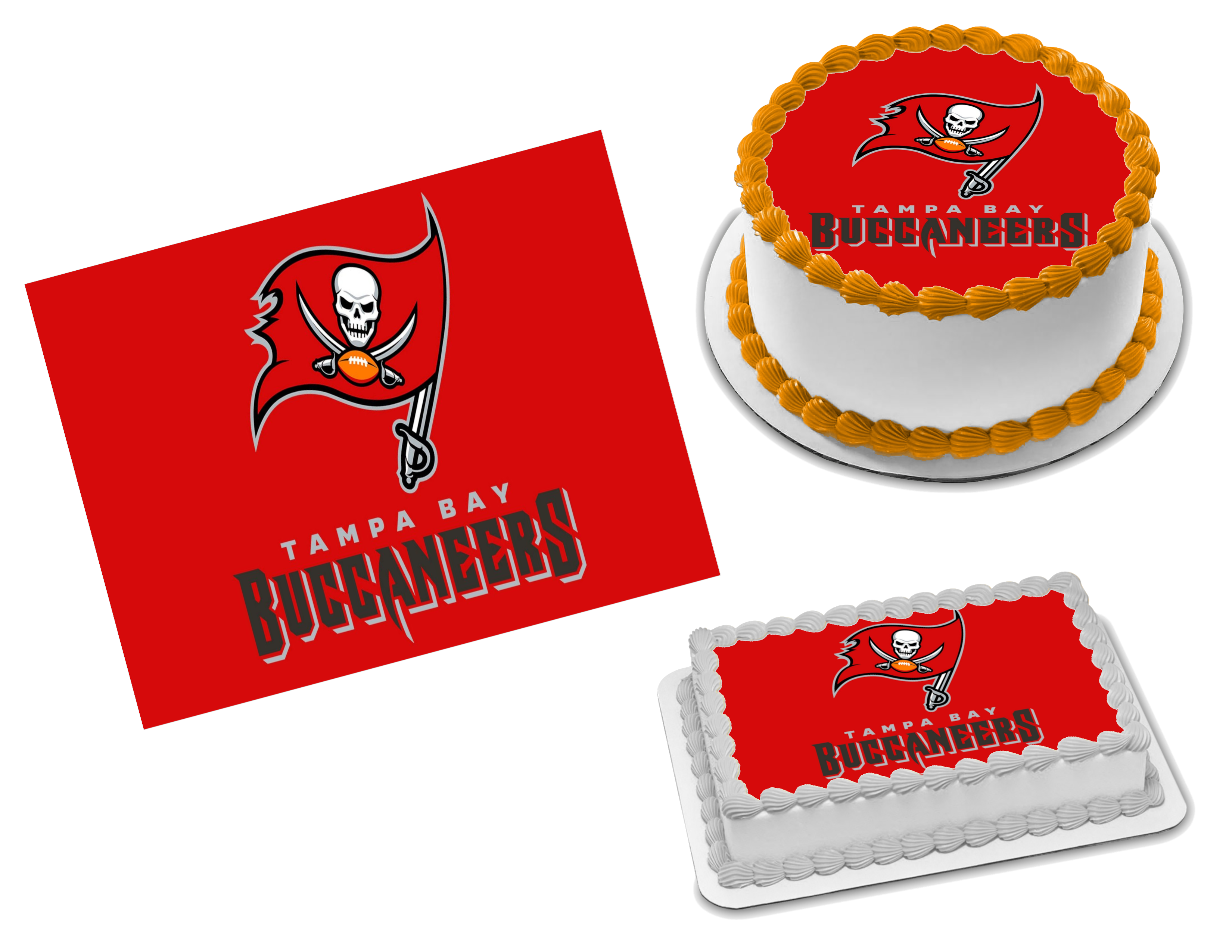 Tampa Bay Buccaneers Edible Image Frosting Sheet #43 (80+ sizes ...