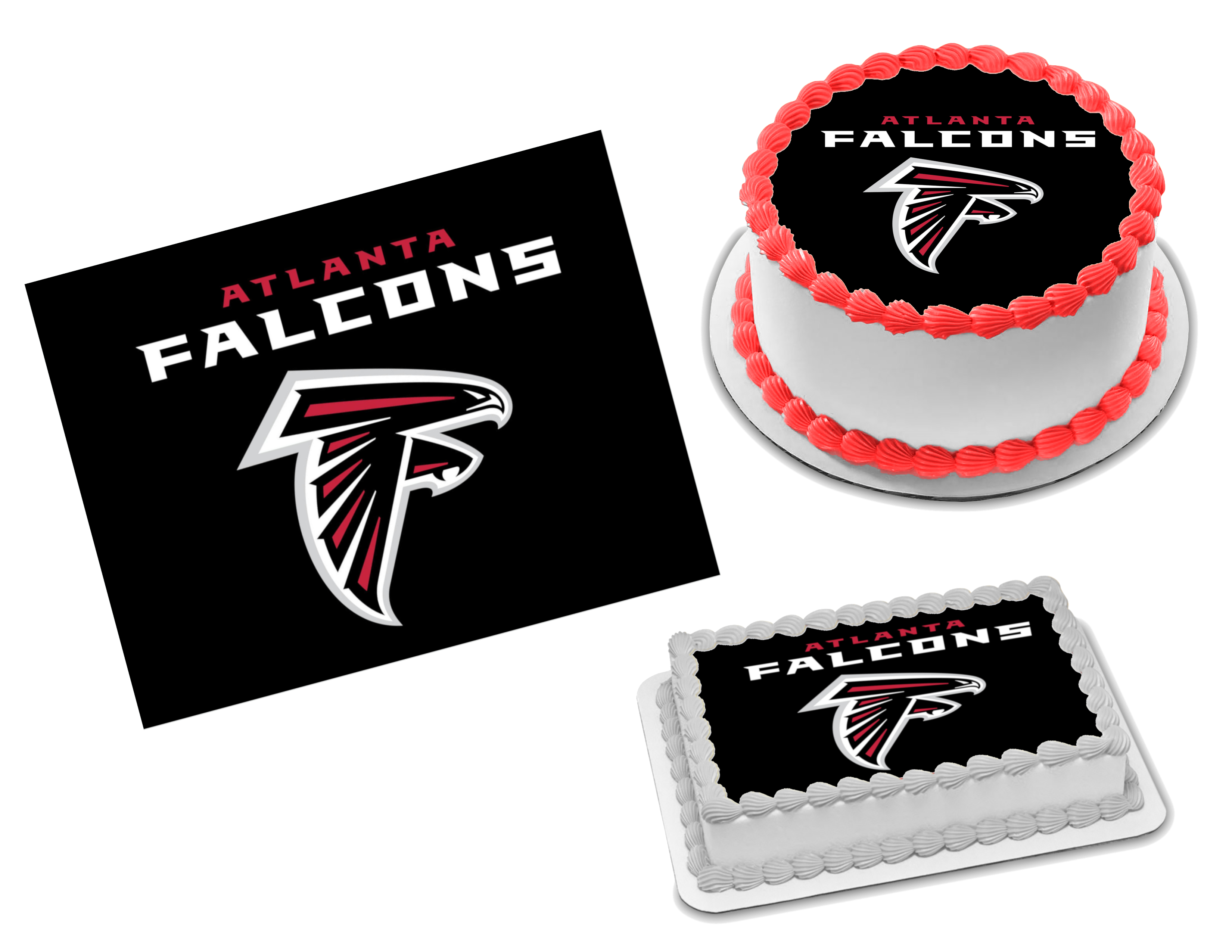 Atlanta Falcons Edible Image Frosting Sheet #47 (80+ sizes) – Sweet ...