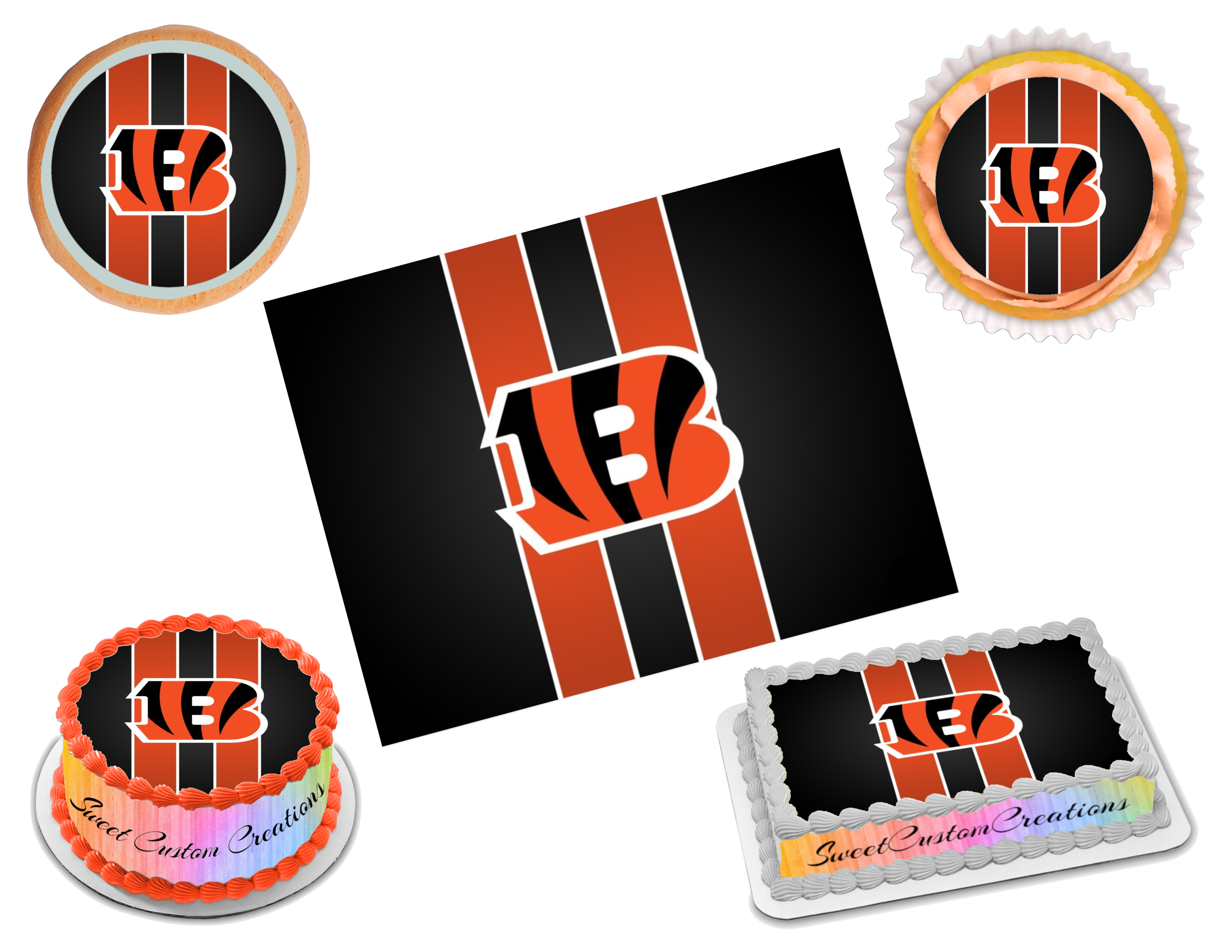 Cincinnati Bengals Edible Image Frosting Sheet #47 Topper (80+ sizes ...