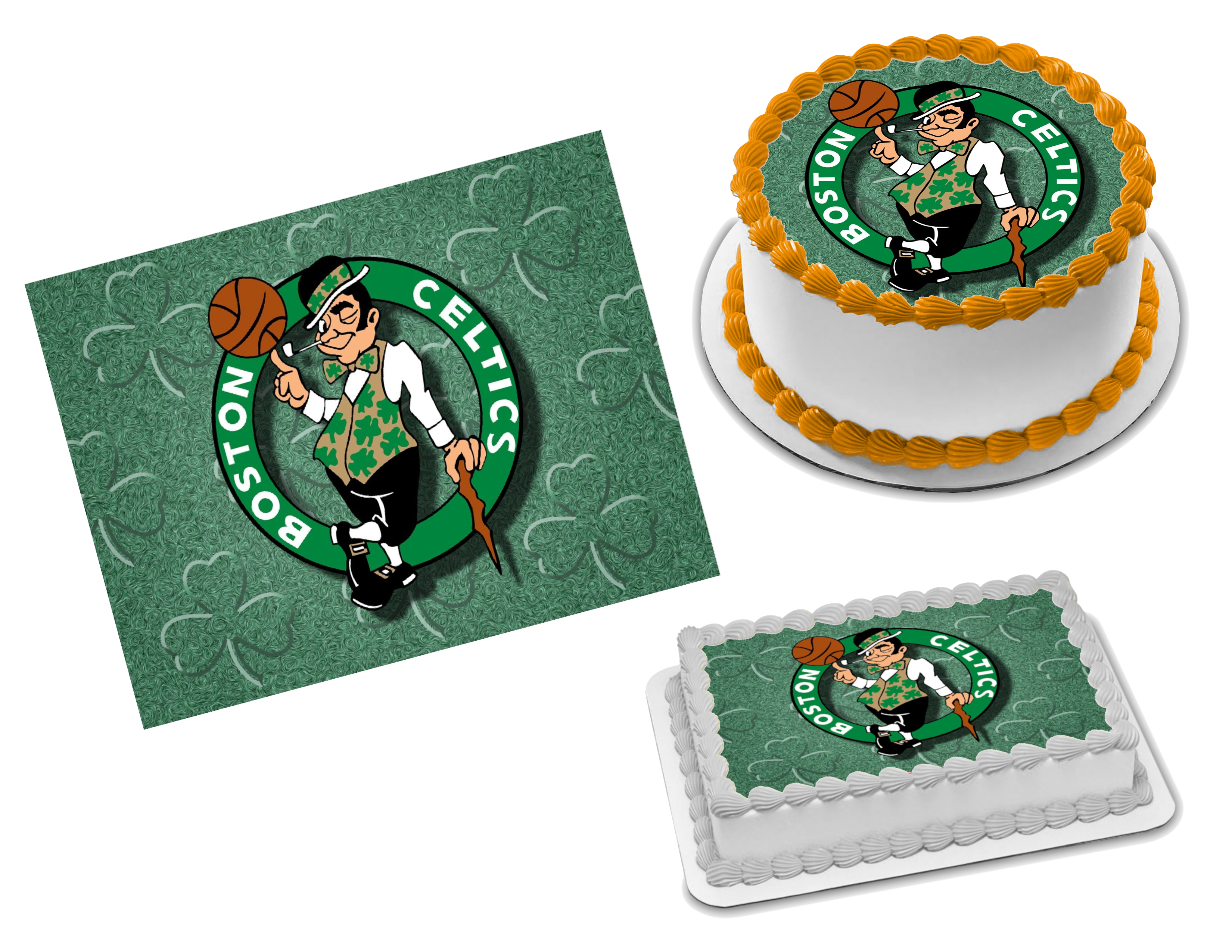 Boston Celtics Edible Image Frosting Sheet #5 Topper (80+ sizes ...