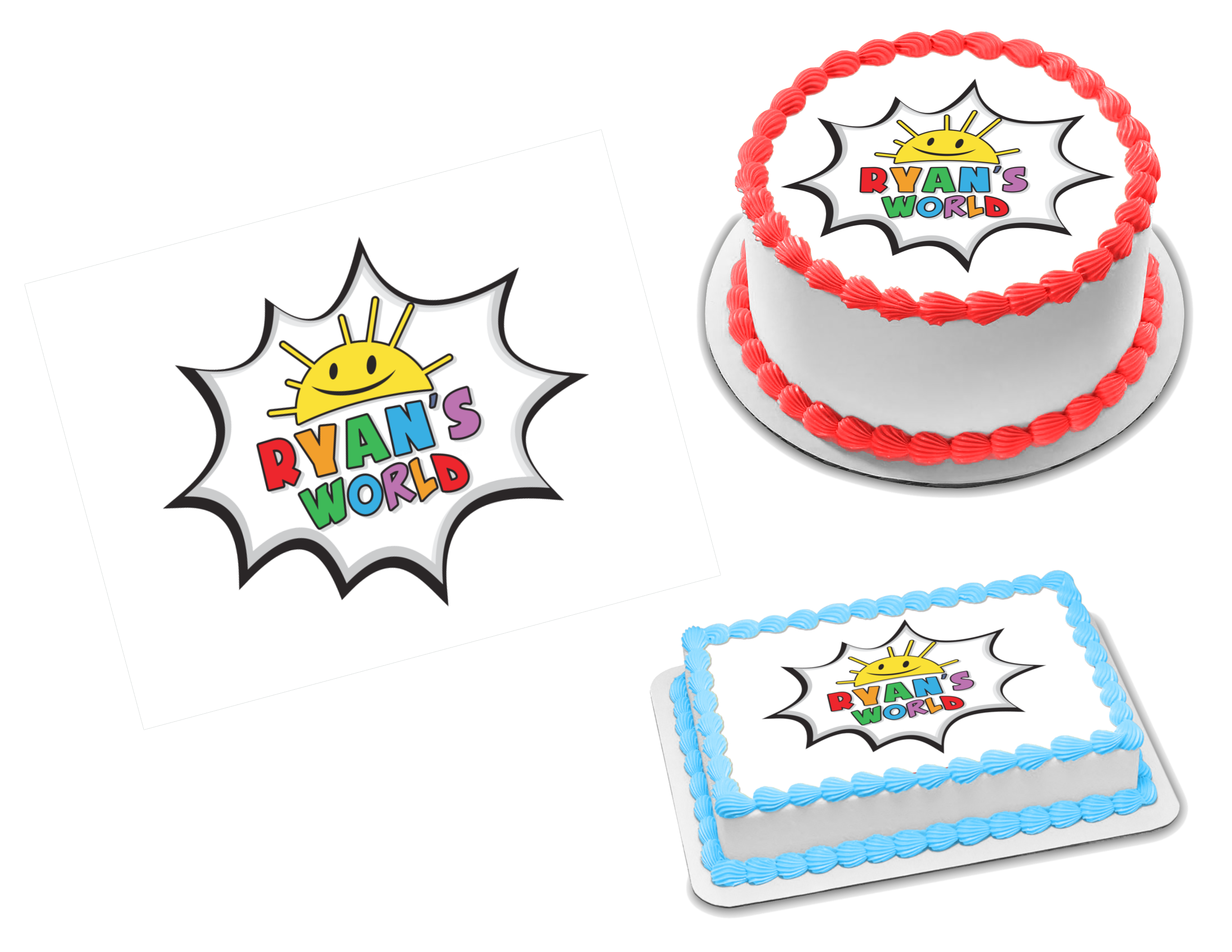 Ryan's World Logo Edible Image Frosting Sheet #5 (80+ sizes) – Sweet ...
