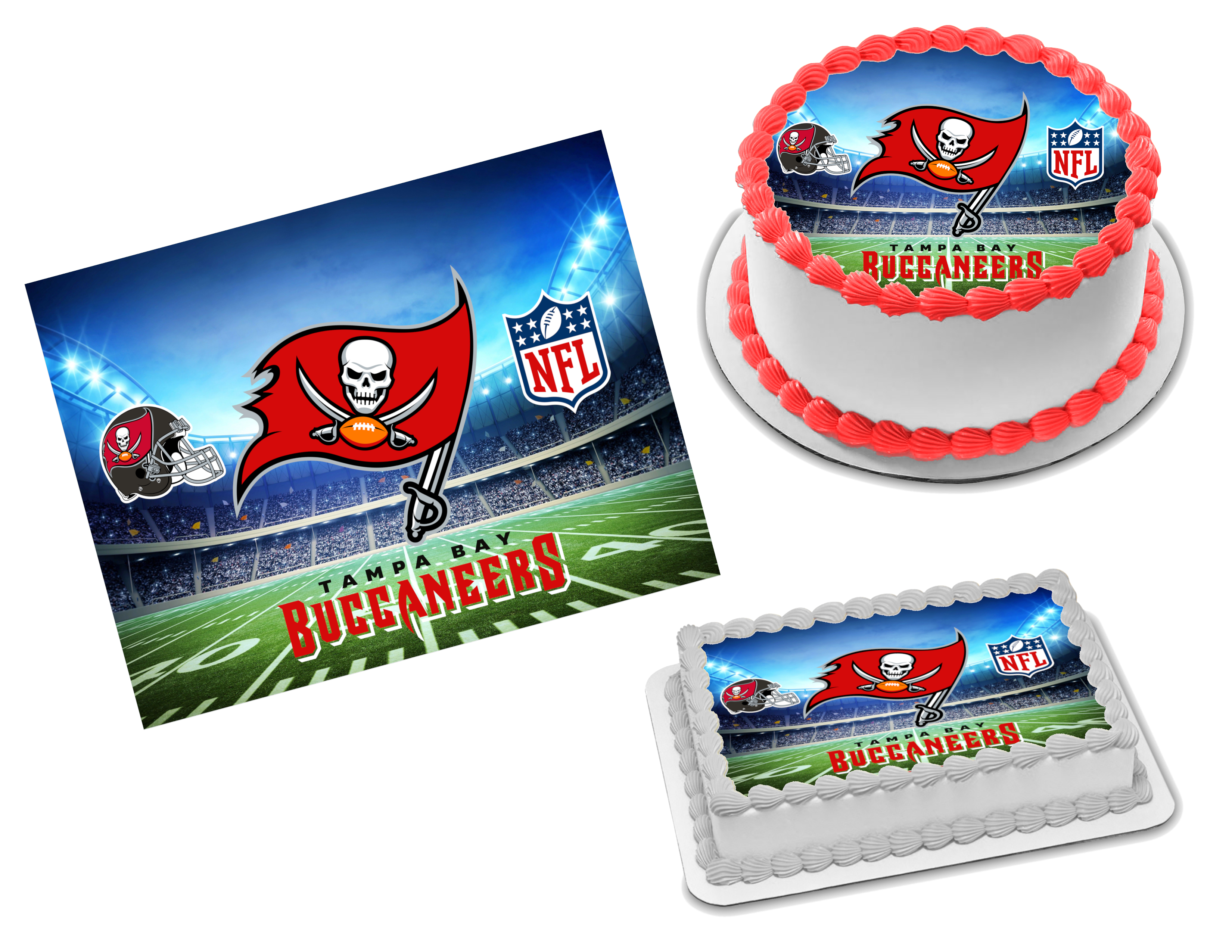 Tampa Bay Buccaneers Edible Image Frosting Sheet #51 (80+ sizes ...