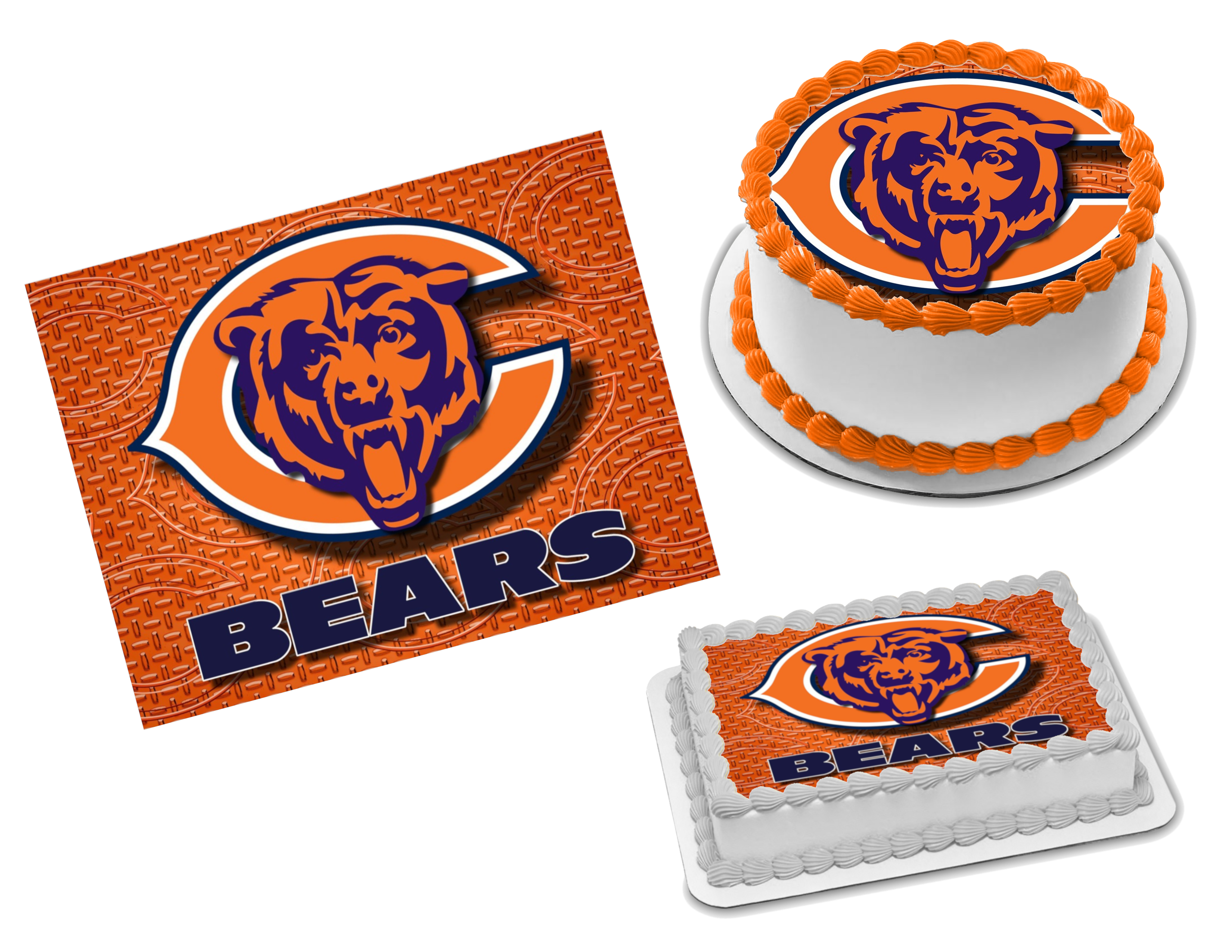 Chicago Bears Edible Image Frosting Sheet #56 Topper (80+ sizes ...