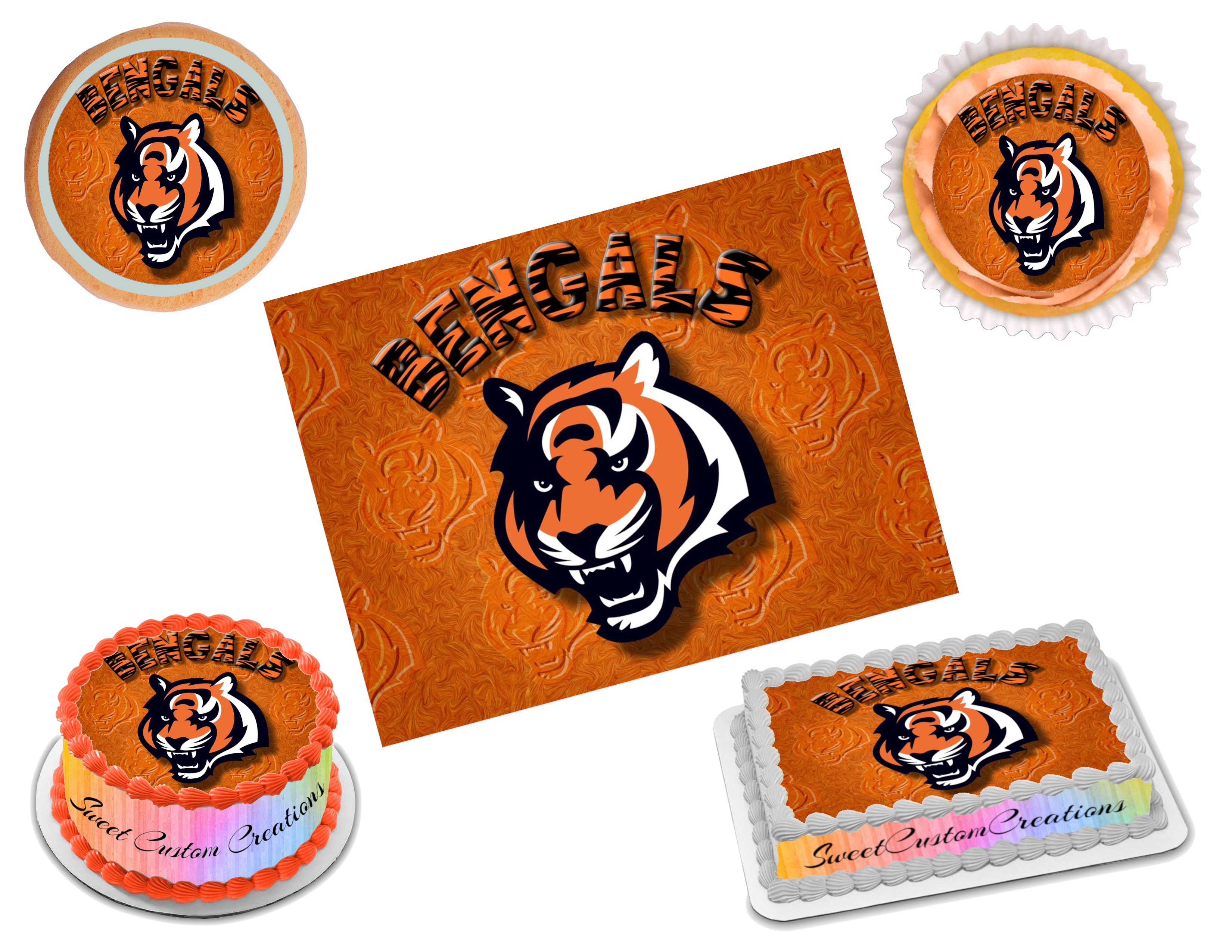 Cincinnati Bengals Edible Image Frosting Sheet #56 Topper (80+ sizes ...