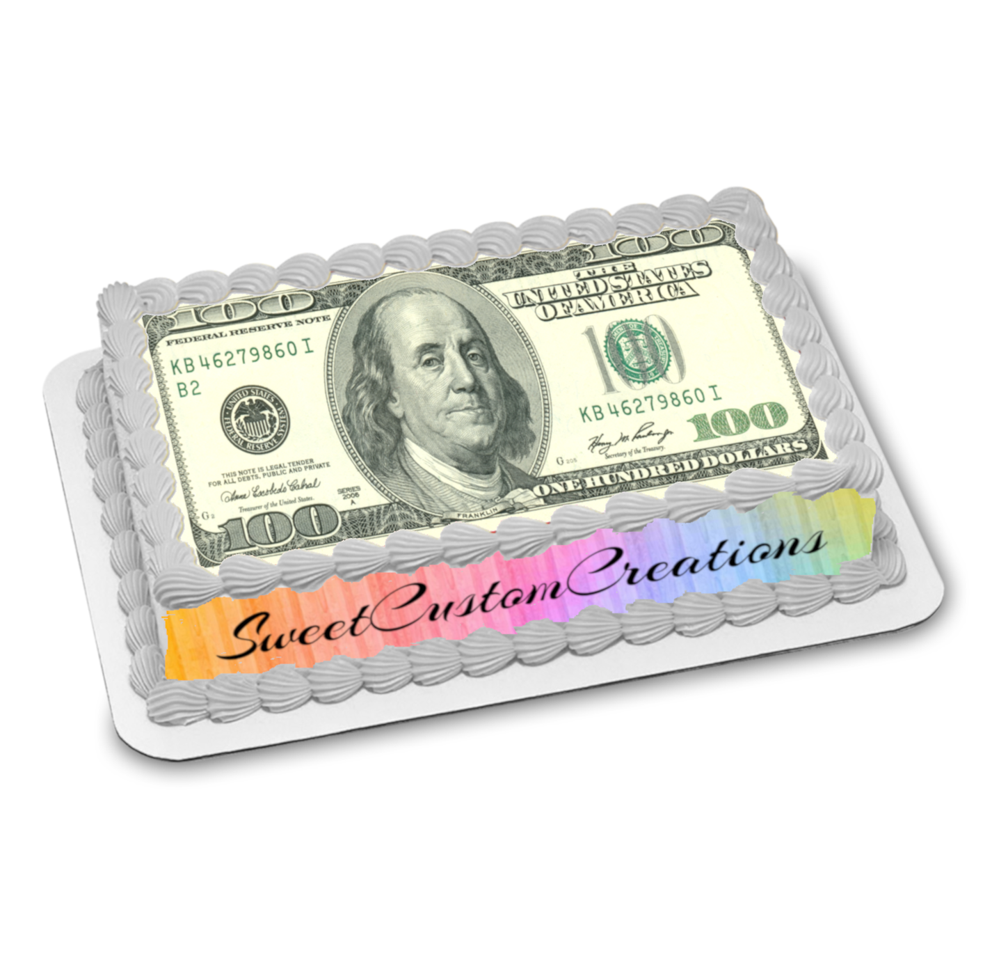 100 Dollar Bill Edible Image Frosting Sheet #6 (70+ sizes) – Sweet ...