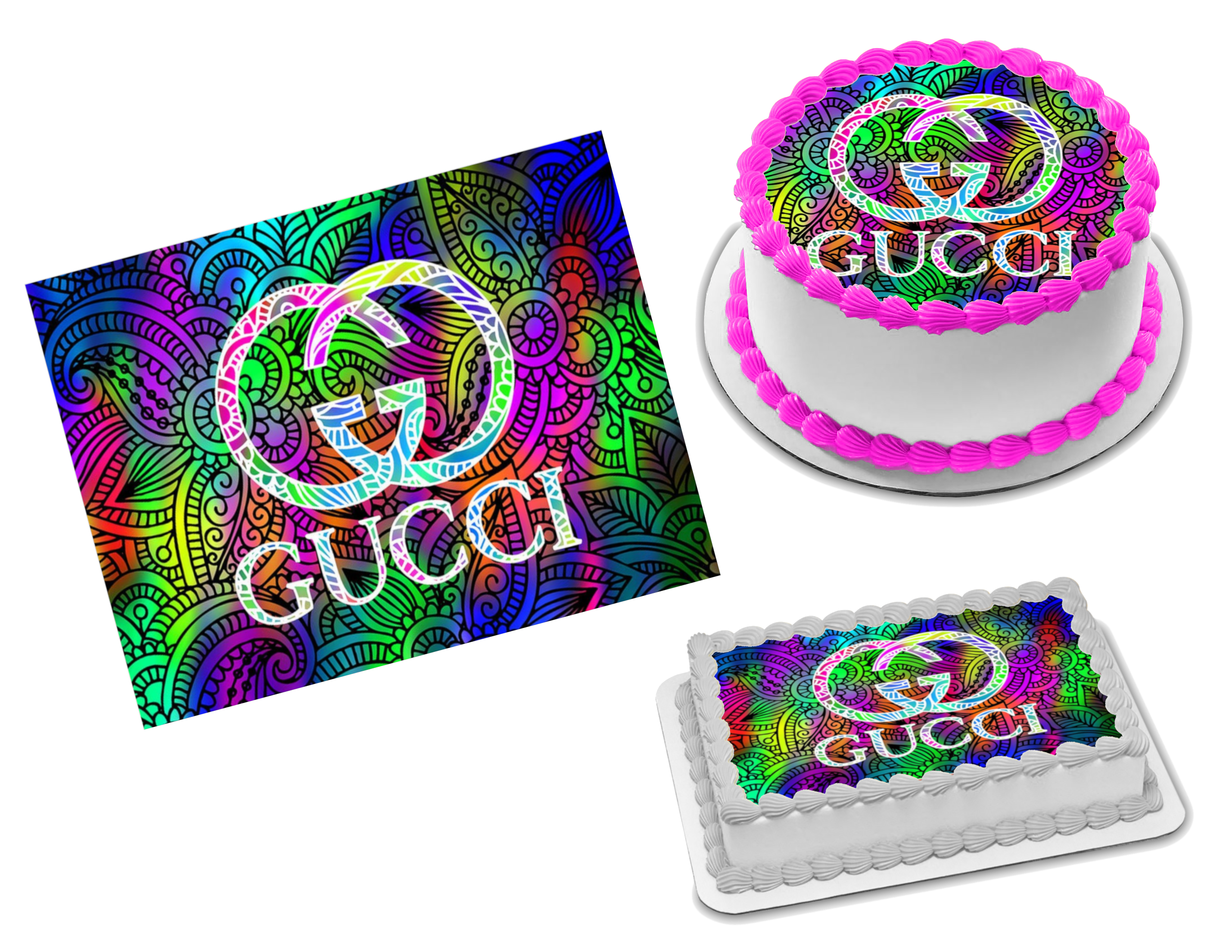 Gucci Edible Image Frosting Sheet #7 (80+ sizes) – Sweet Custom Creations