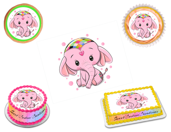 Elephant Edible Image Frosting Sheet #7 Topper (80+ sizes) – Sweet ...
