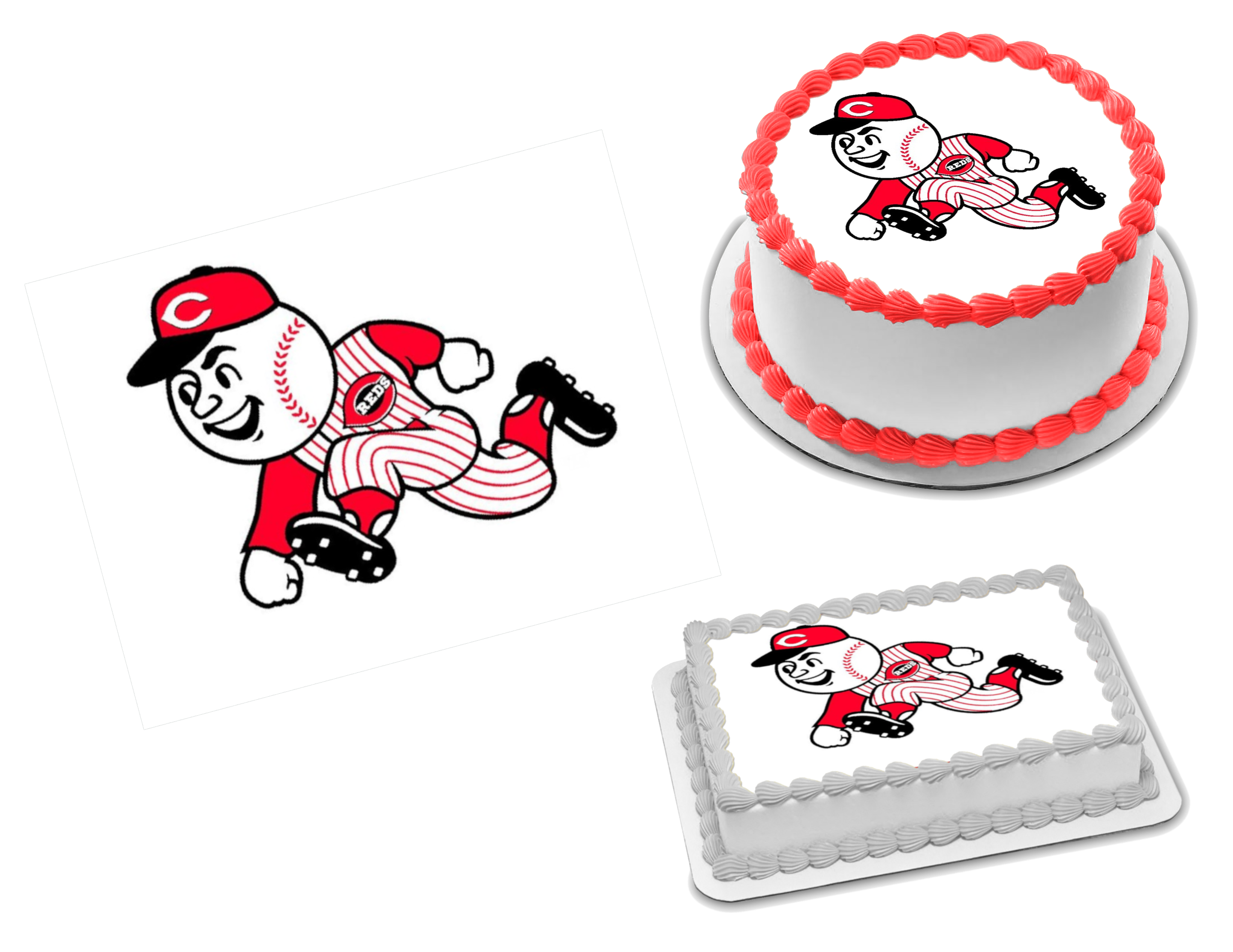 Cincinnati Reds Edible Image Frosting Sheet #7Z Topper (80+ sizes ...
