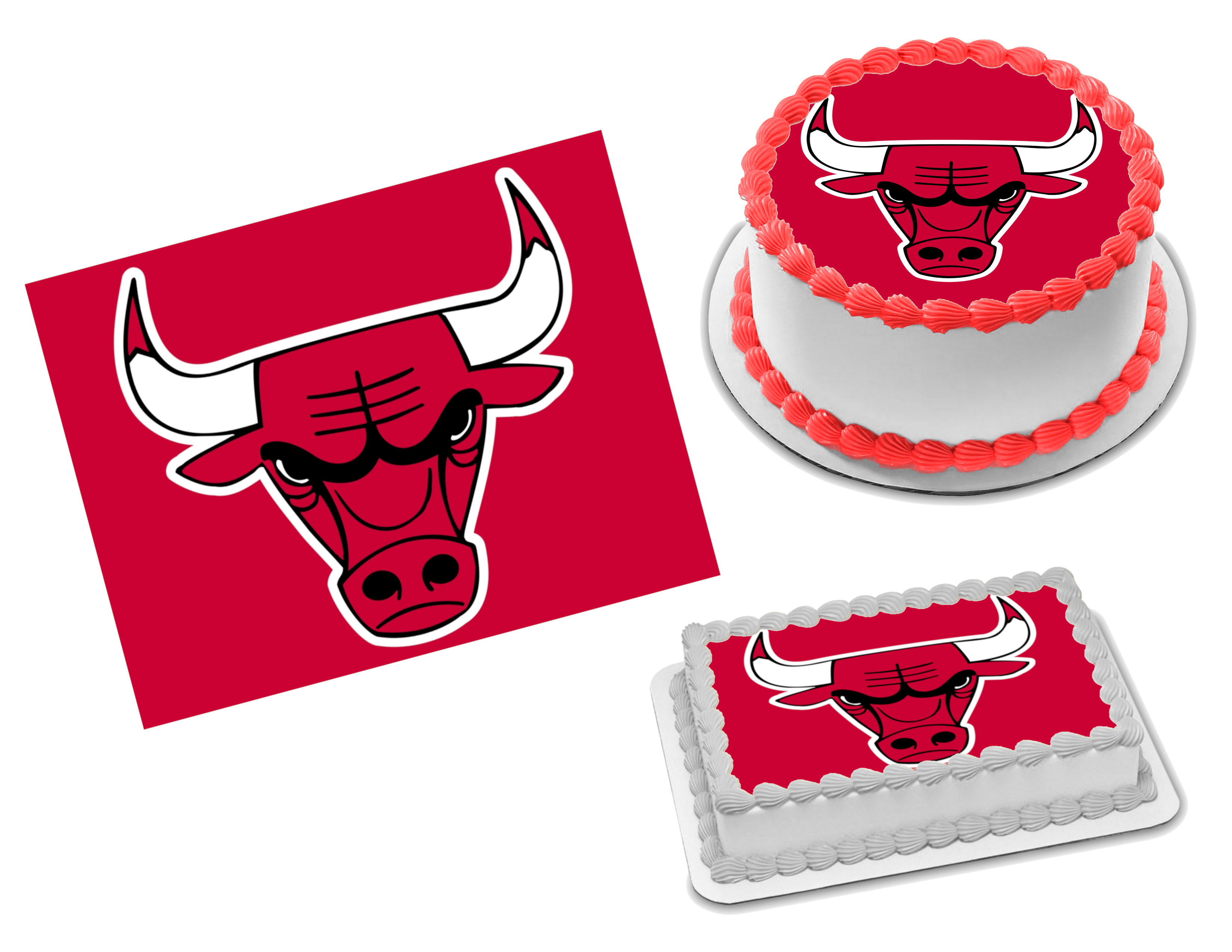 Chicago Bulls Edible Image Frosting Sheet #8 Topper (70+ sizes) – Sweet ...