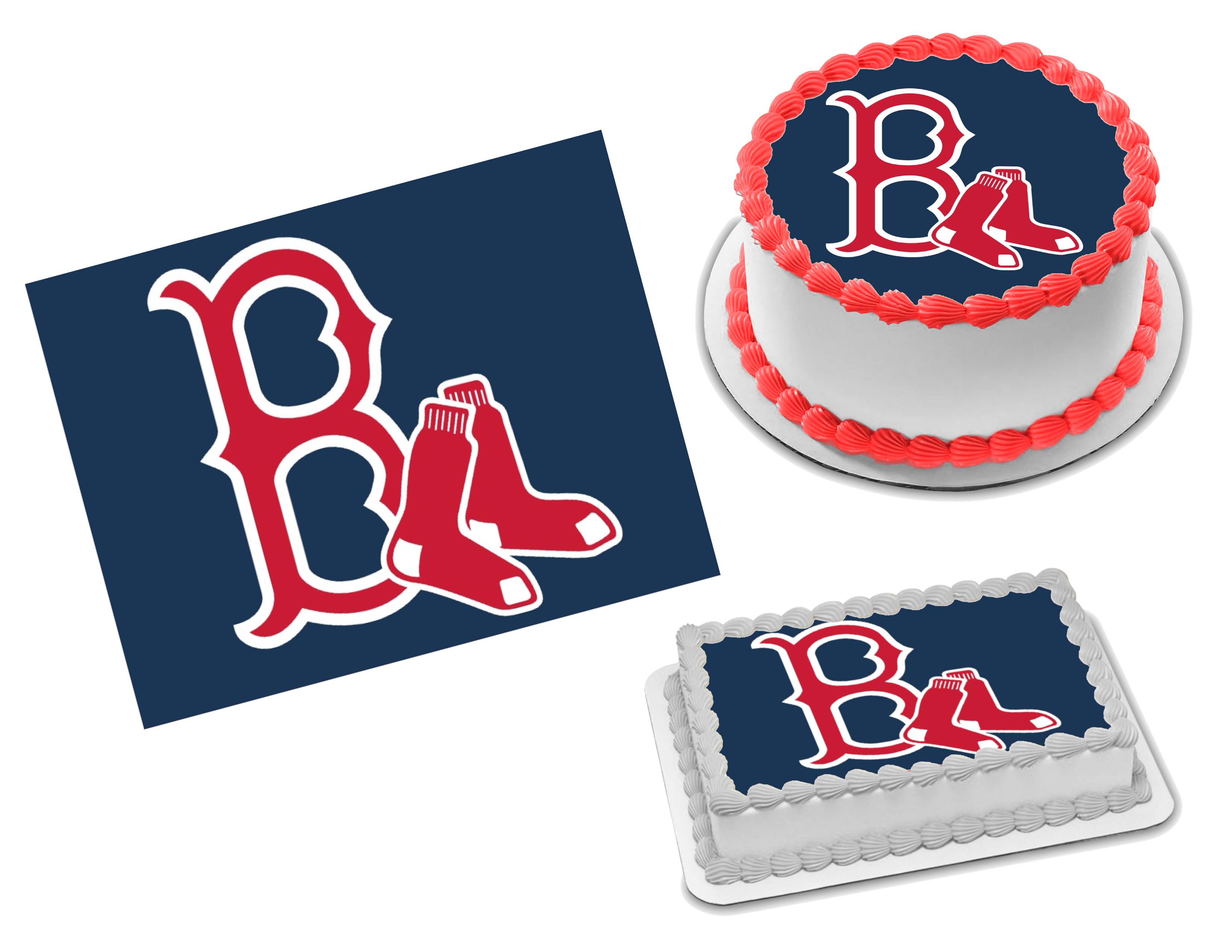 Boston Red Sox Edible Image Frosting Sheet #9 Topper (80+ sizes ...
