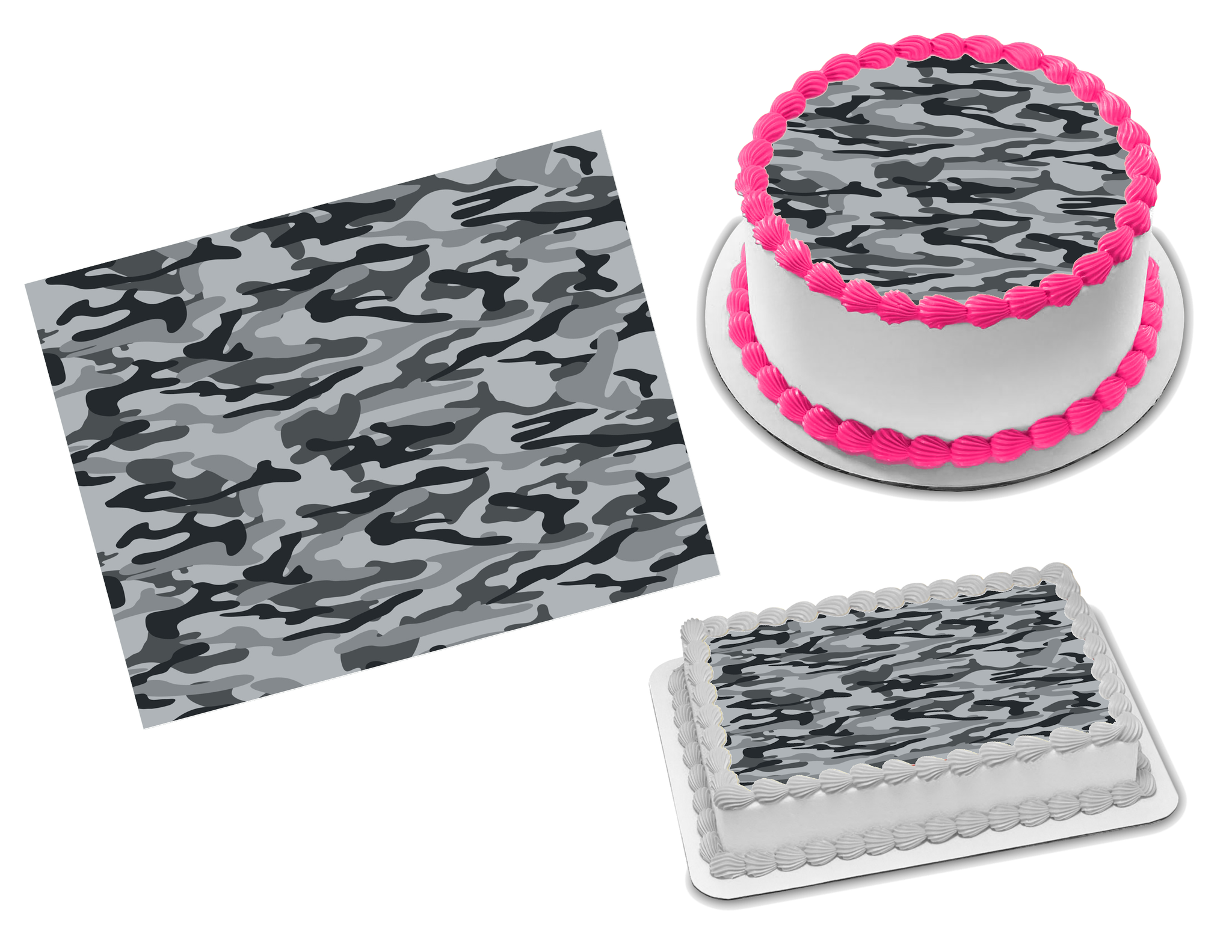 Camouflage Edible Image Frosting Sheet #9 Topper (70+ sizes) – Sweet ...