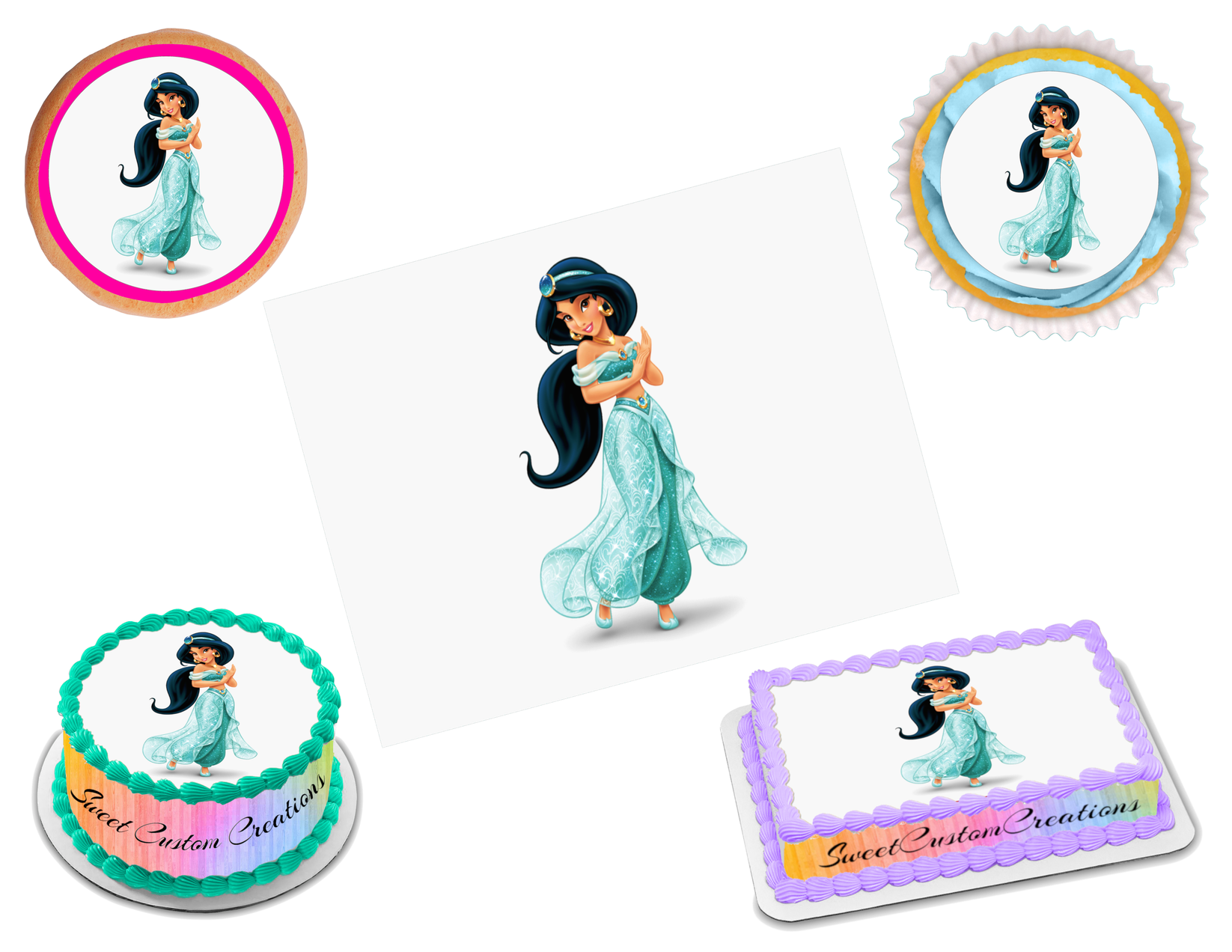Princess Jasmine Edible Image Frosting Sheet #96 (70+ sizes) – Sweet ...