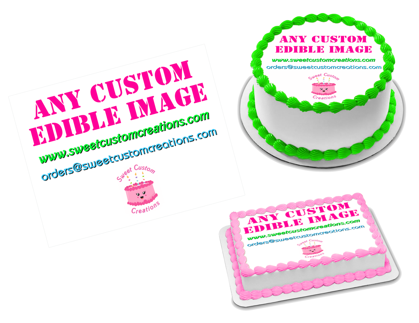 Custom Photo Edible Image Frosting Sheet Topper (70+ sizes) – Sweet ...
